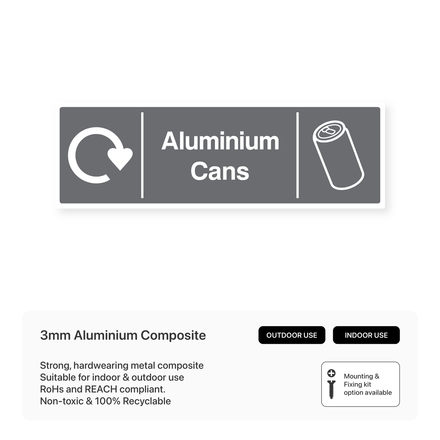 Aluminium Cans Recycling - Safety Sign – Safety Signs & Stickers