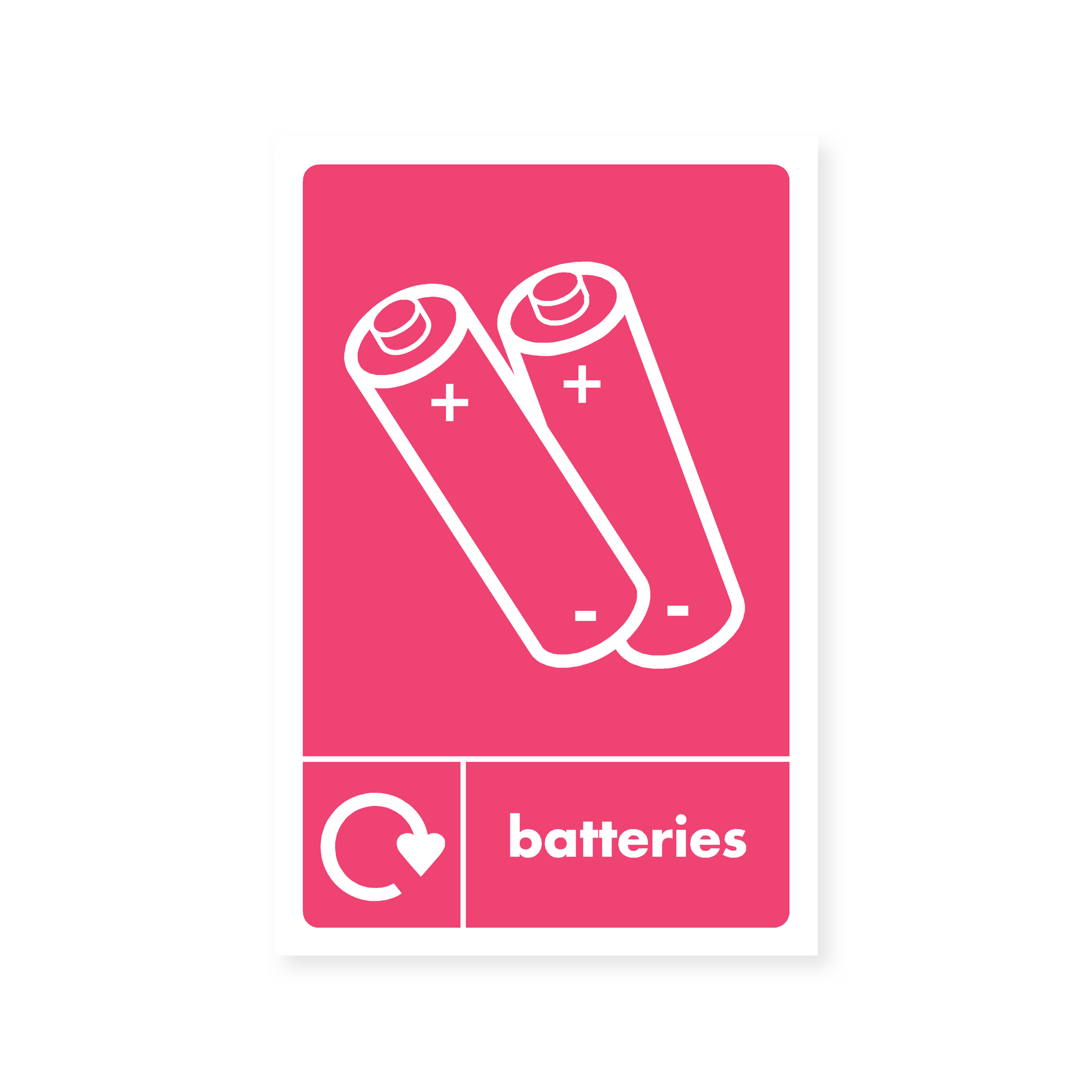 Batteries Recycling - Portrait Sign – Safety Signs & Stickers