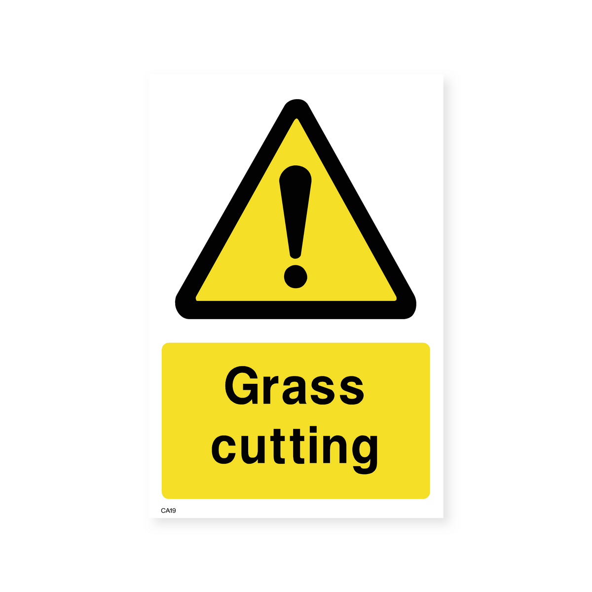 Grass Cutting Warning Sign – Safety Signs & Stickers