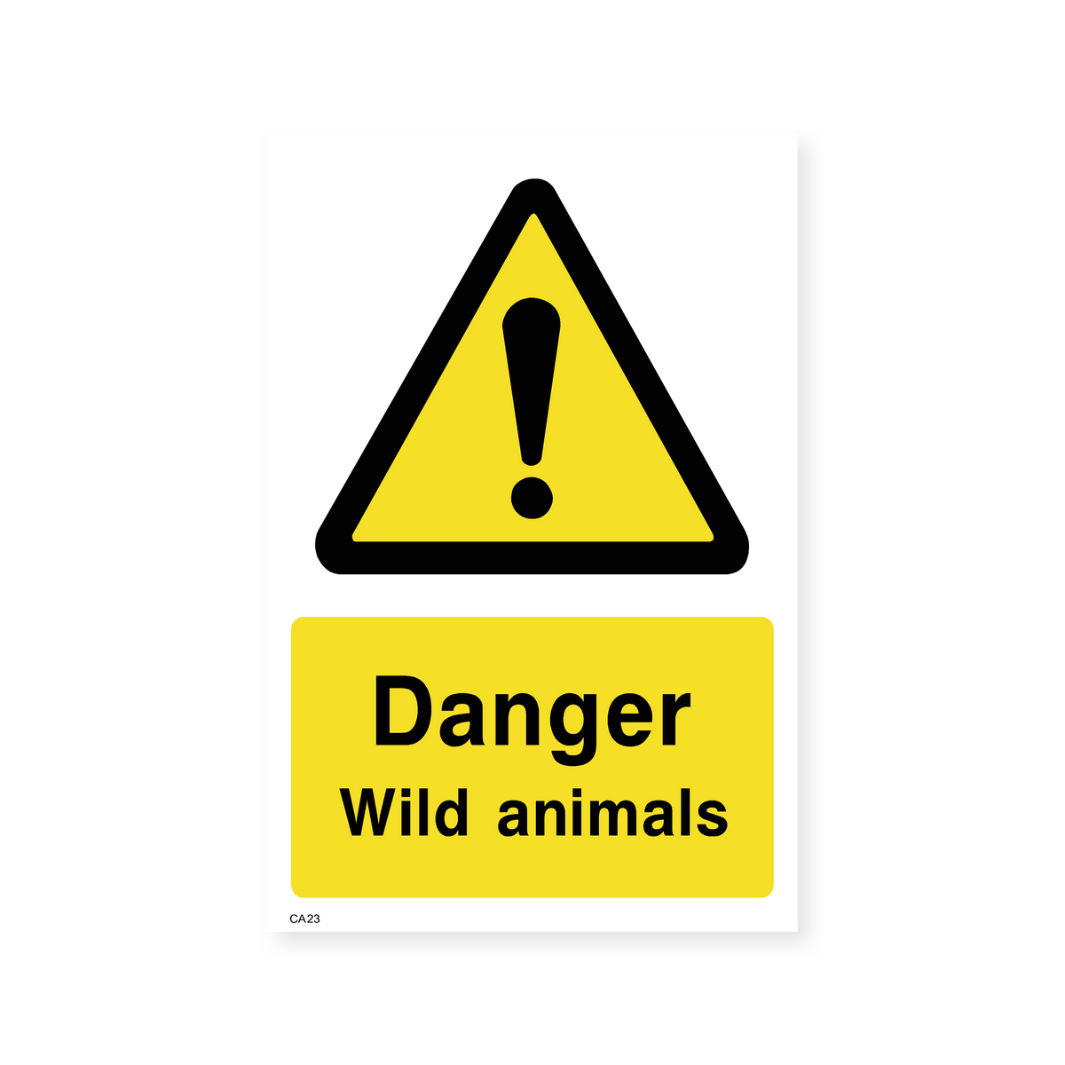 Wild Animals Warning Sign – Safety Signs & Stickers