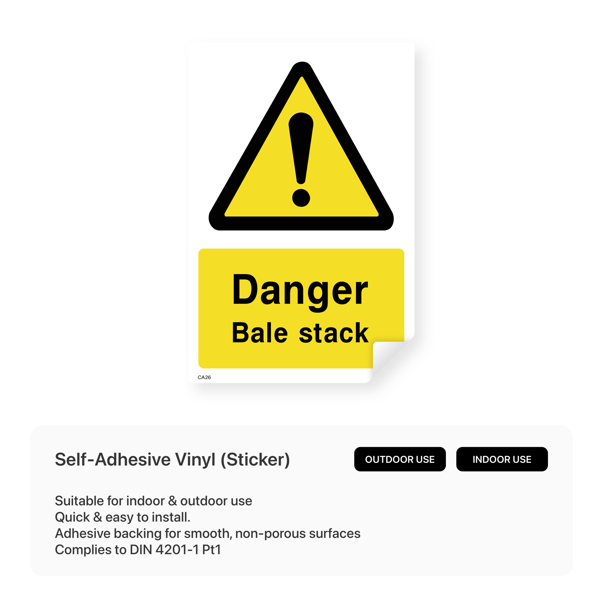 Bale Stack Hazard Warning Sign – Safety Signs & Stickers