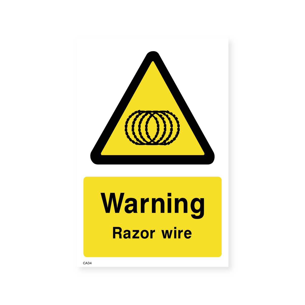 Razor Wire Warning Sign – Safety Signs & Stickers