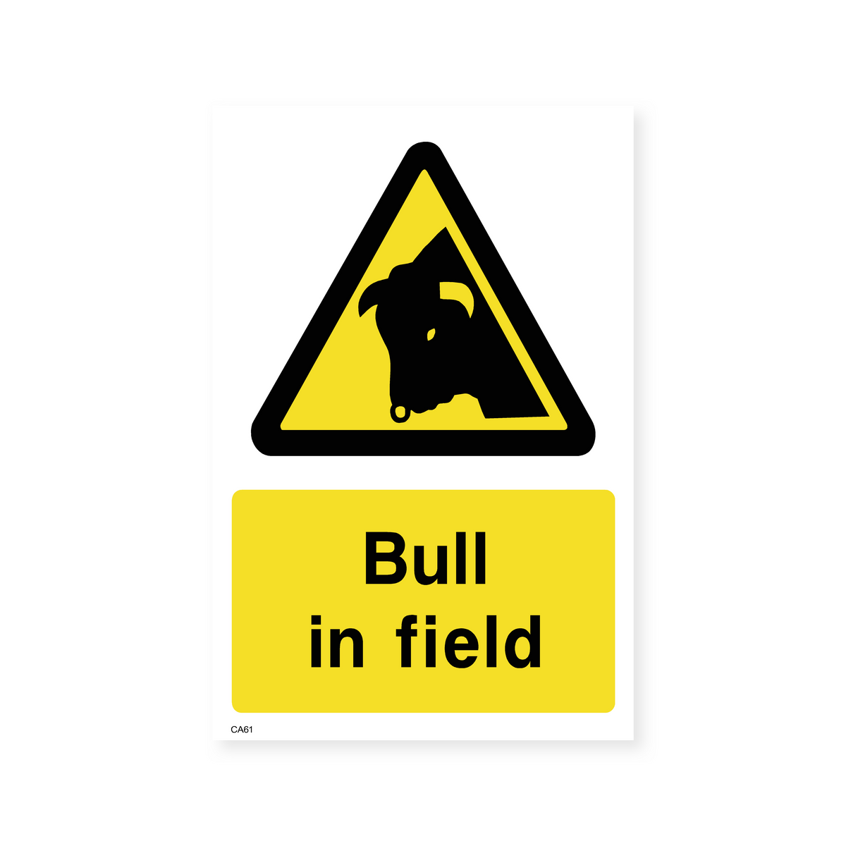 Bull in Field Warning Sign – Safety Signs & Stickers