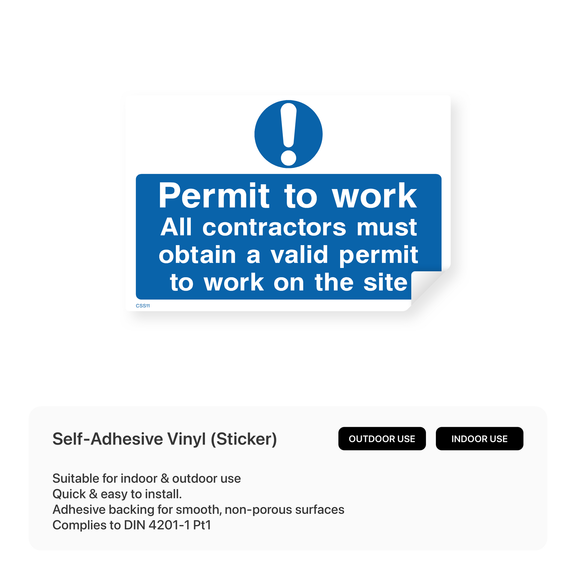 Permit to Work Sign – Safety Signs & Stickers