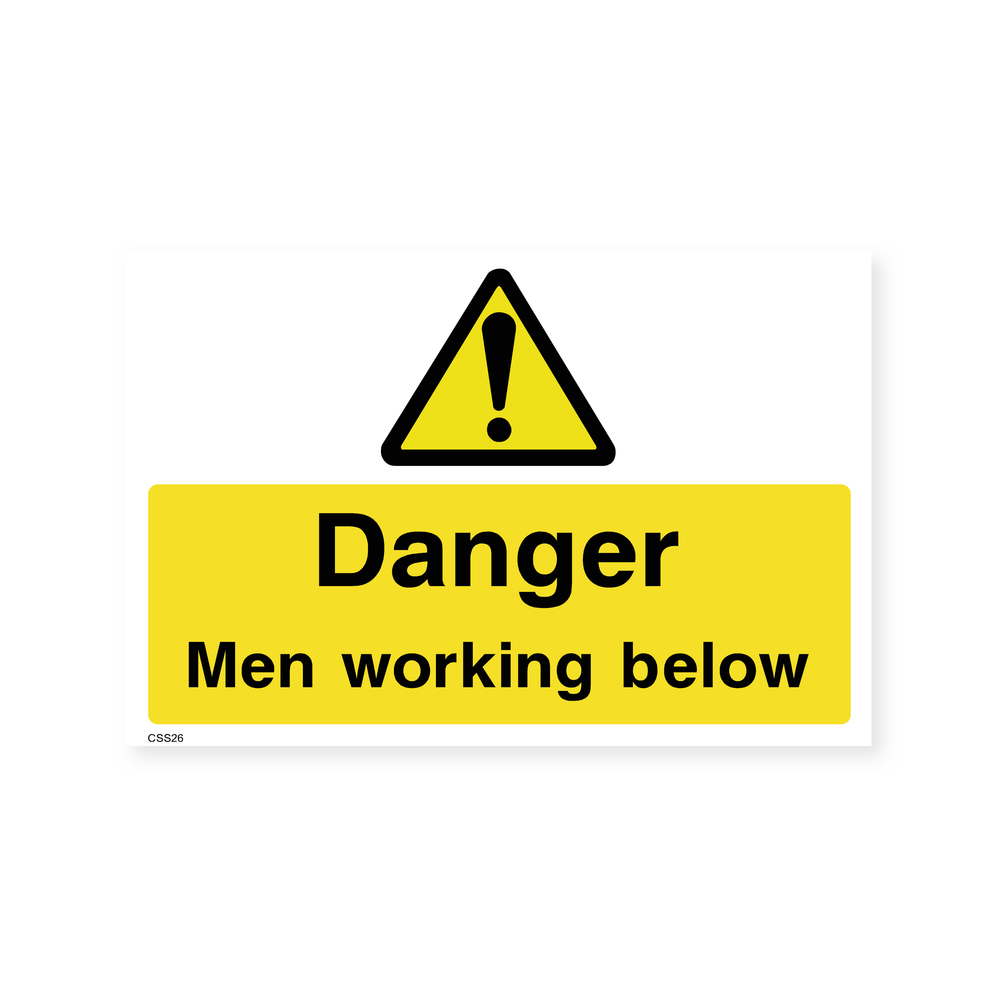 Danger Men Working Below Sign – Safety Signs & Stickers