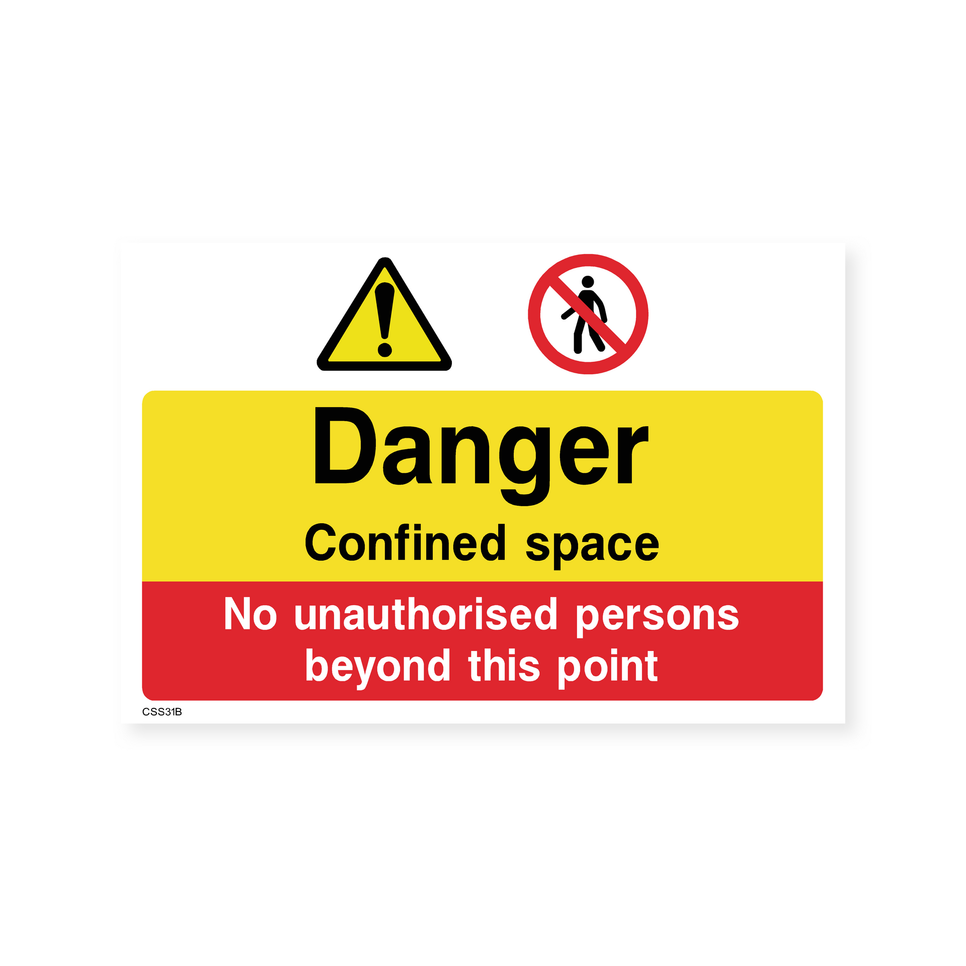 Danger Confined Space Sign – Safety Signs & Stickers