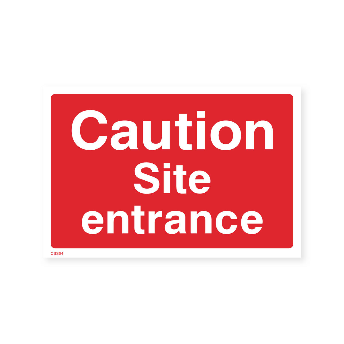 Caution - Site Entrance Sign – Safety Signs & Stickers