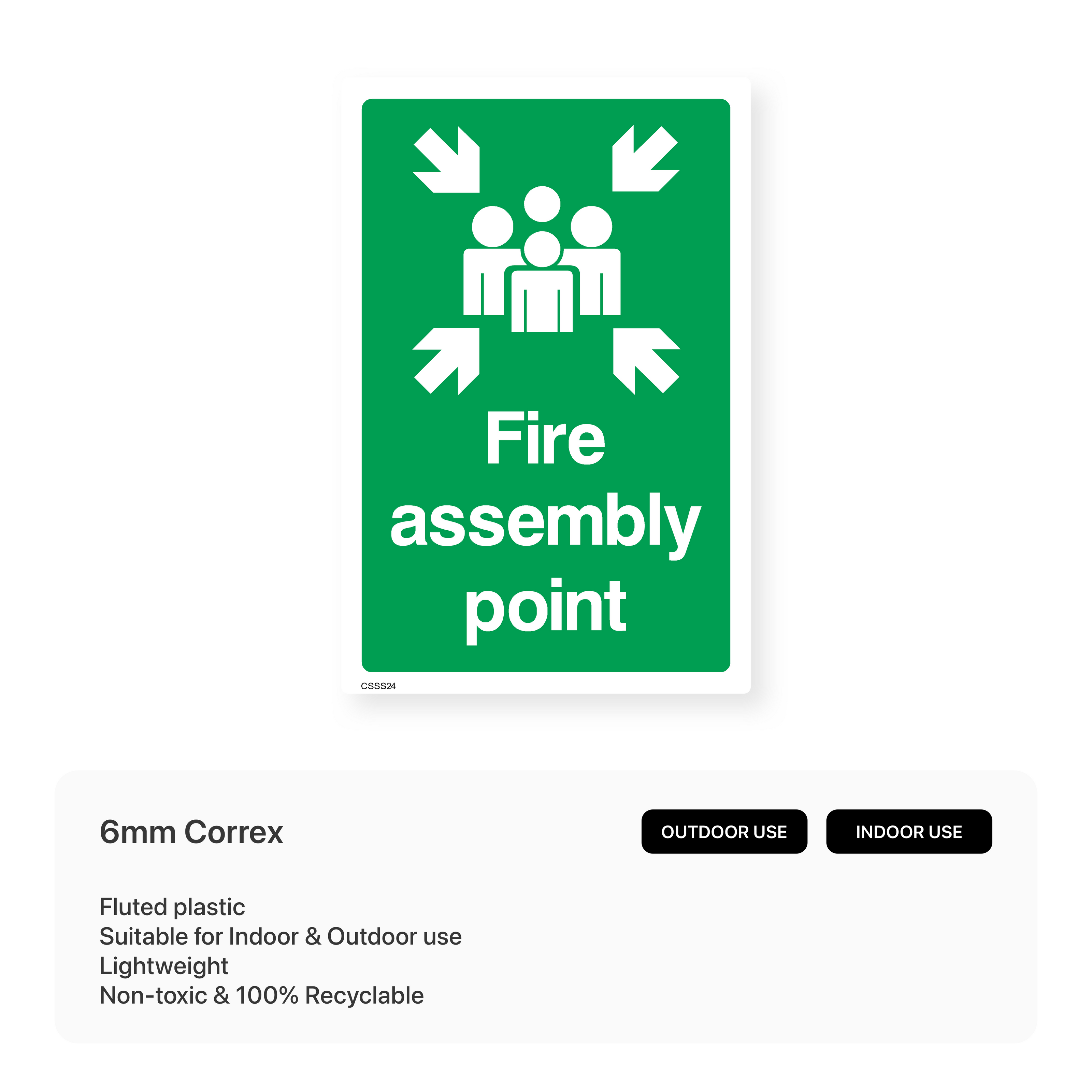 Fire Assembly Point Sign – Safety Signs & Stickers