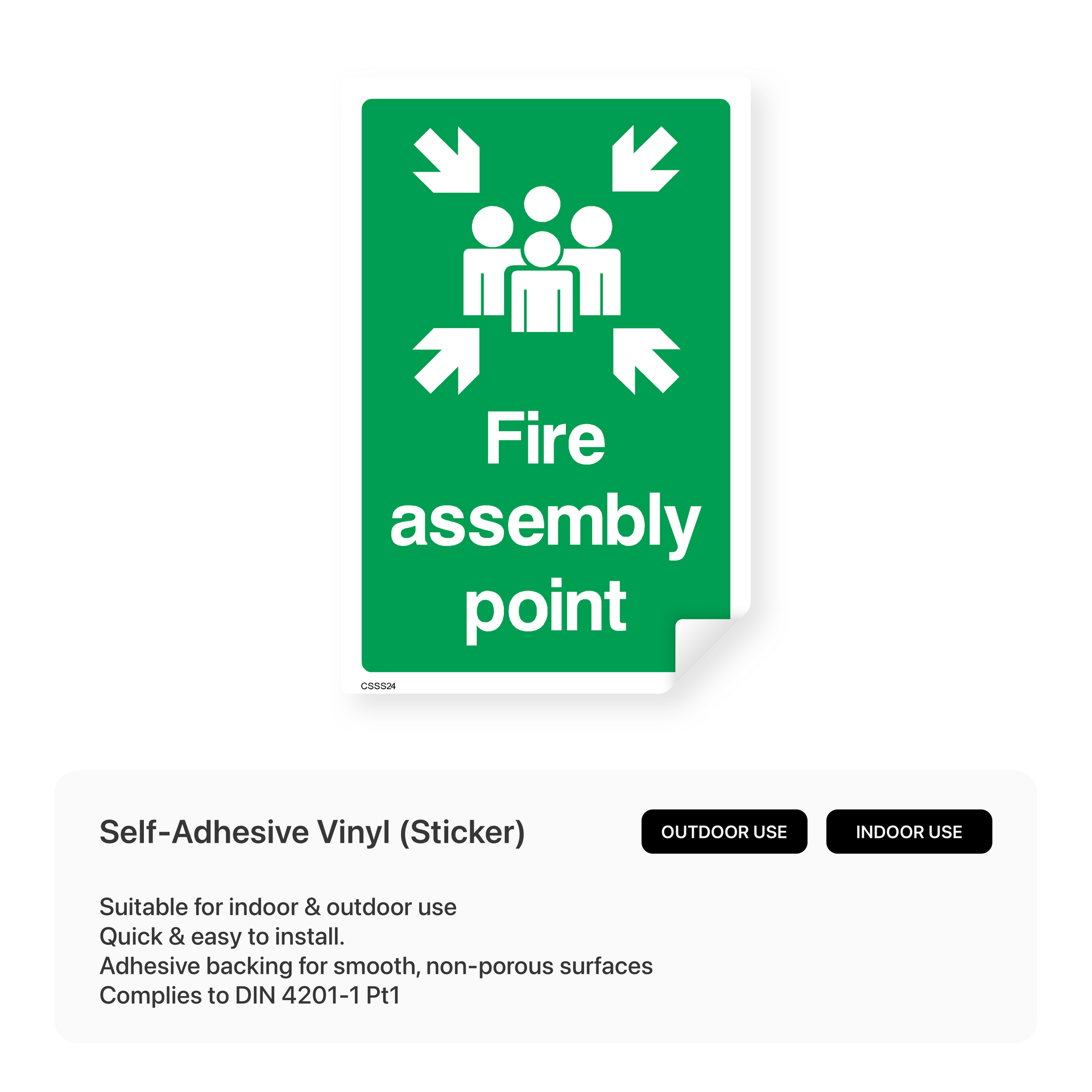 Fire Assembly Point Sign – Safety Signs & Stickers