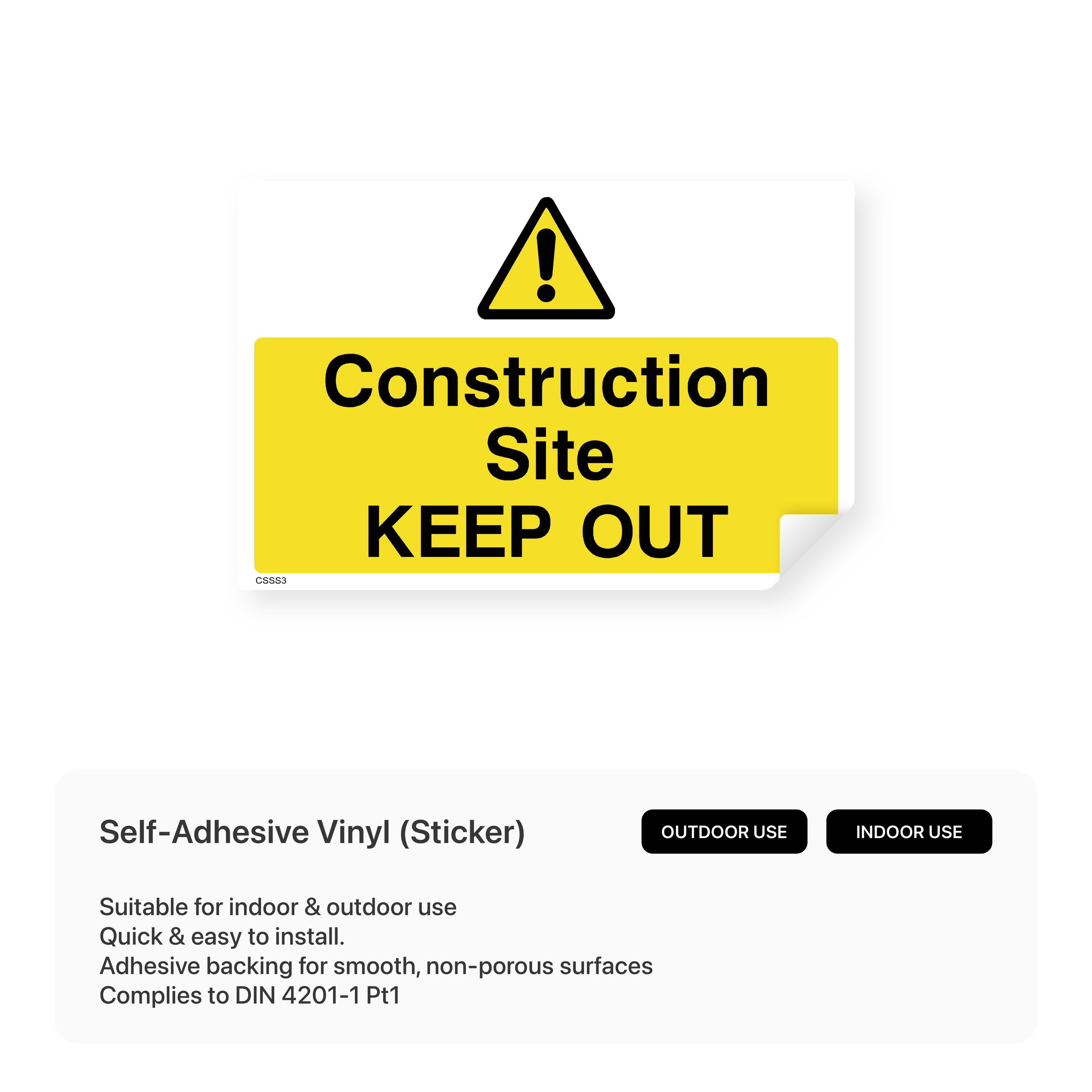 Construction Site Keep Out Sign – Safety Signs & Stickers