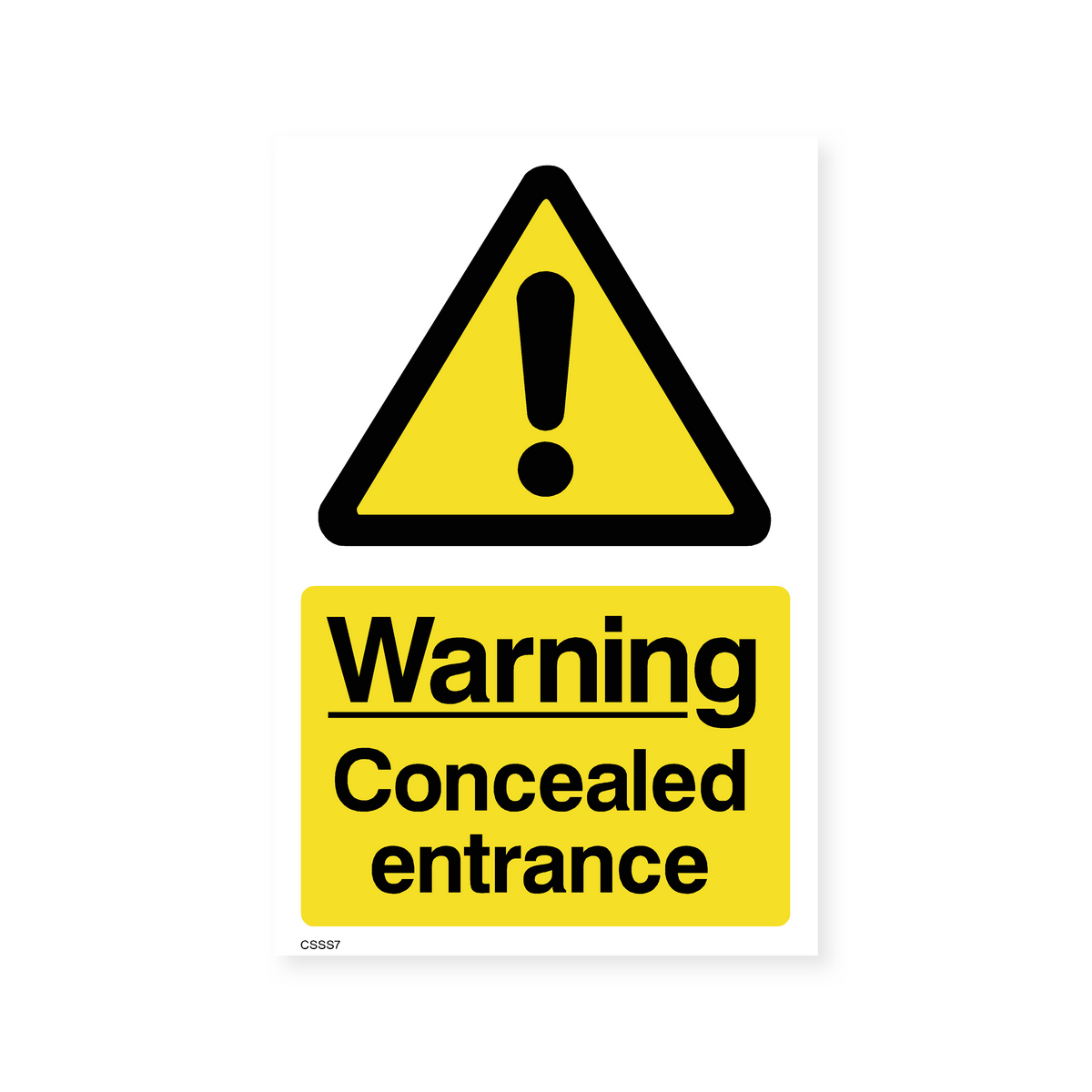Warning Concealed Entrance Sign – Safety Signs & Stickers