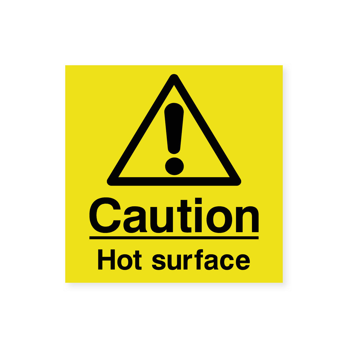 Caution Hot Surface Sign – Safety Signs & Stickers