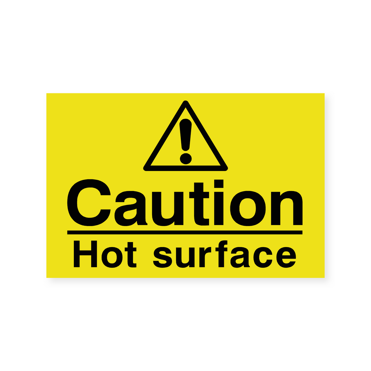 Caution Hot Surface Sign – Safety Signs & Stickers