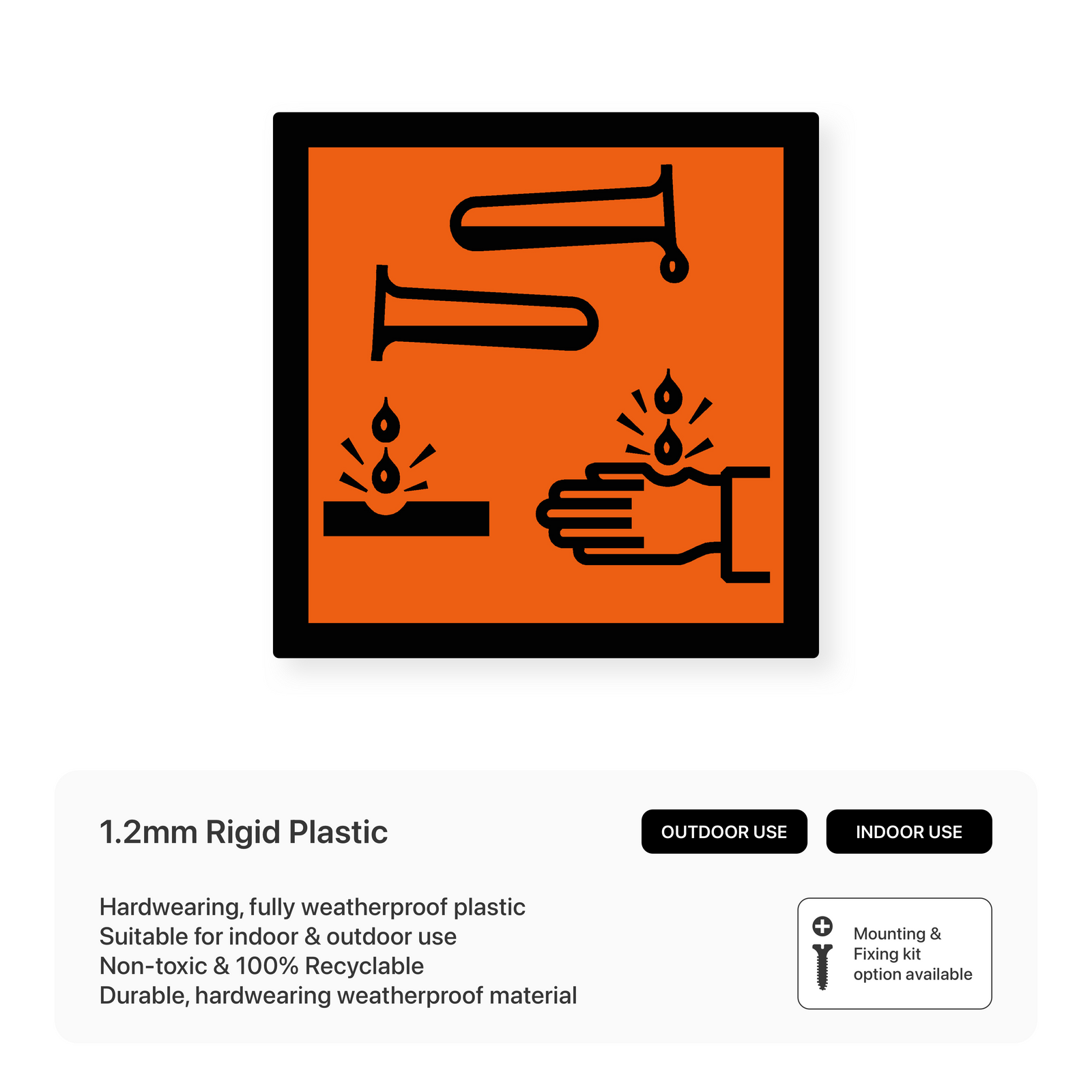 Corrosive CHIP Regulation Sign – Safety Signs & Stickers