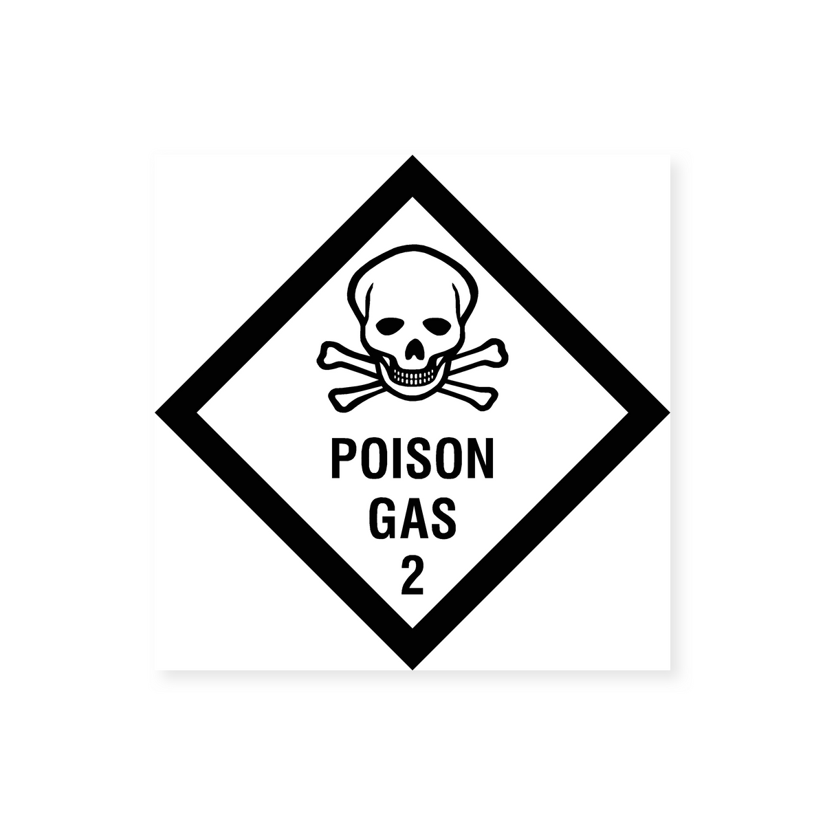 Poison Gas 2 - Hazchem Sign – Safety Signs & Stickers