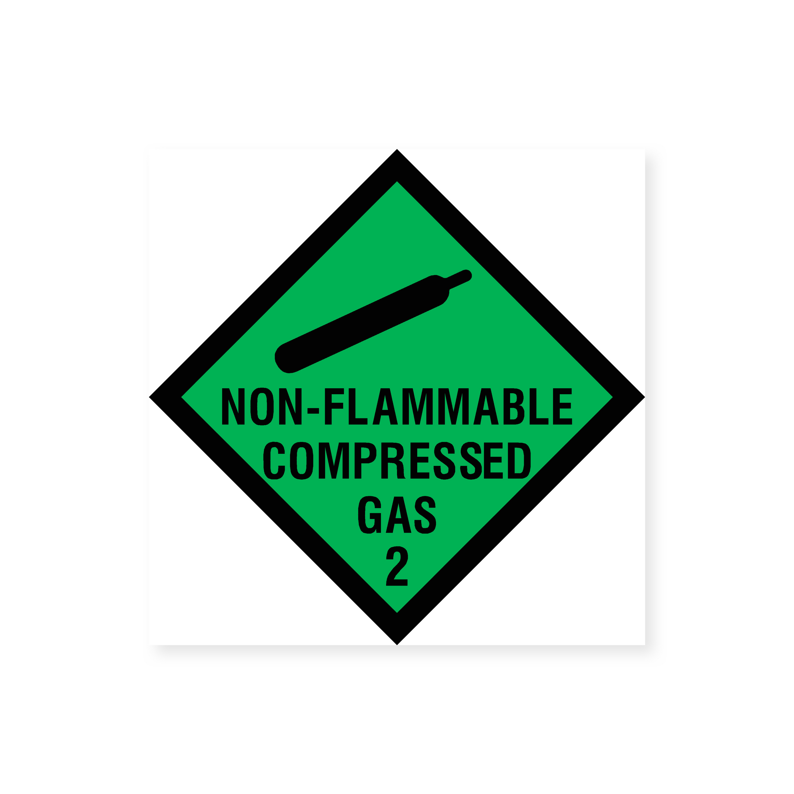 Non-Flammable Compressed Gas 2 - Hazchem Sign – Safety Signs & Stickers