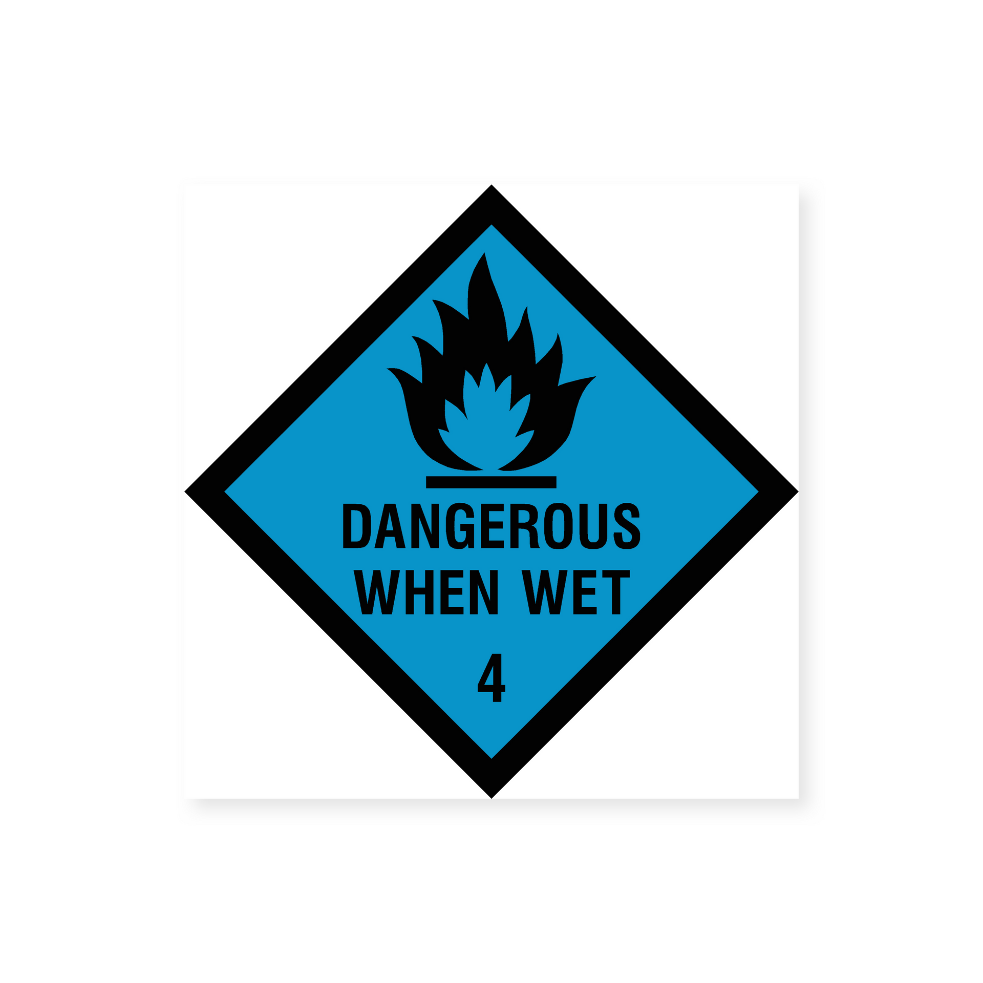 Dangerous when wet 4 - Hazchem Sign – Safety Signs & Stickers