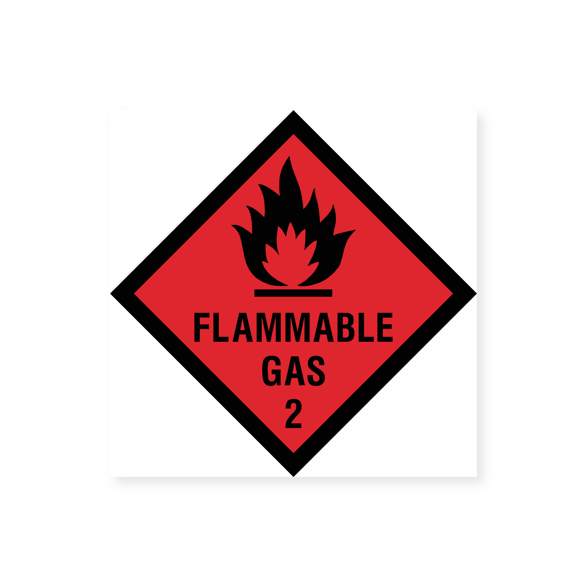 Flammable Gas 2 Hazard Diamond Sign – Safety Signs & Stickers