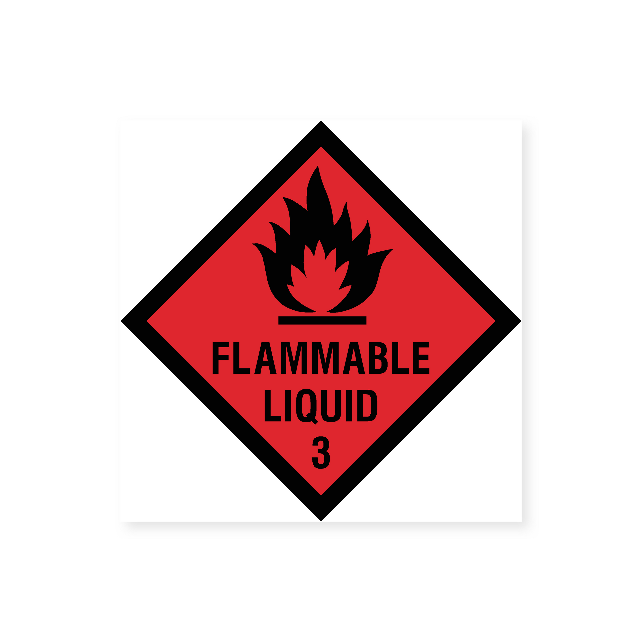 Flammable Liquid 3 Hazard Diamond Sign – Safety Signs & Stickers