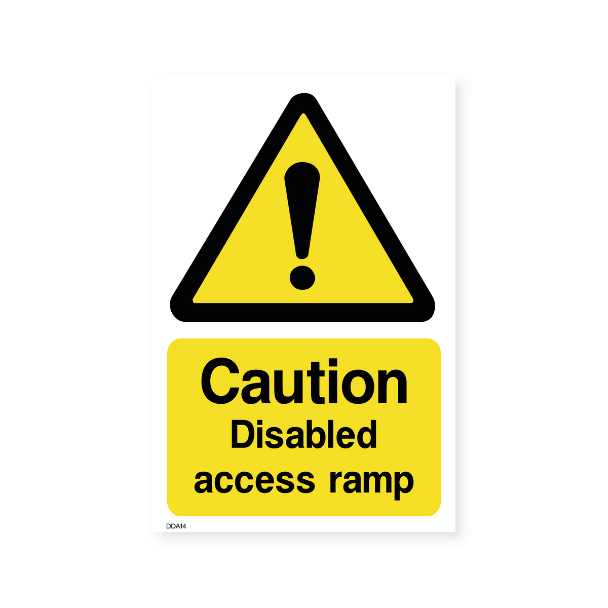 Caution - Disabled Access Ramp Sign – Safety Signs & Stickers