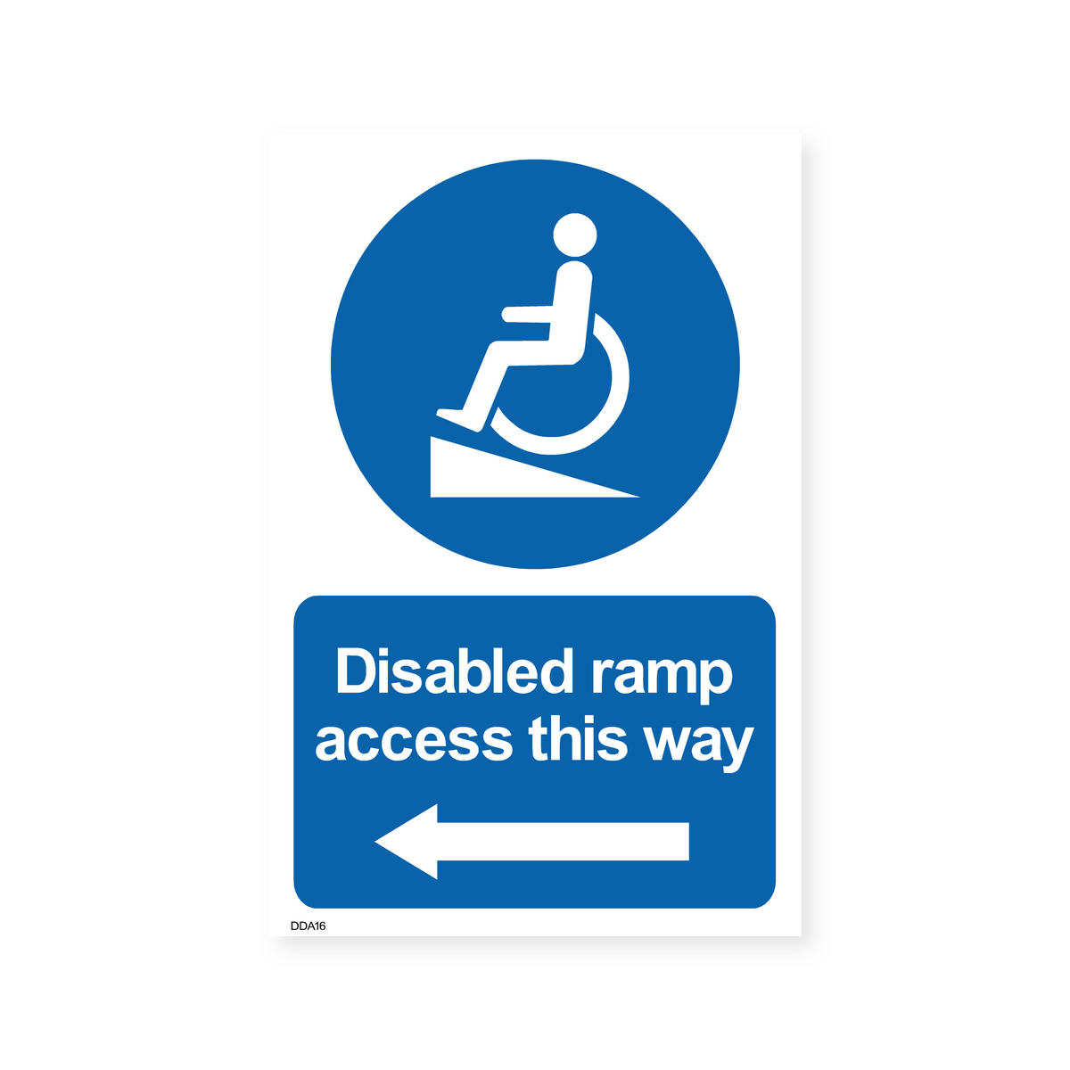 Disabled Ramp Access This Way - Left Arrow Sign – Safety Signs & Stickers