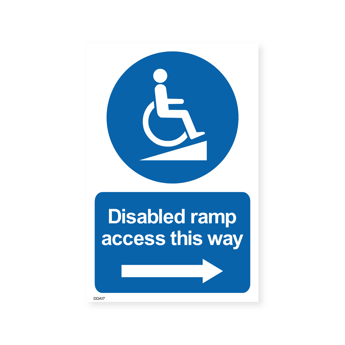 Disabled Ramp Access This Way - Right Arrow Sign – Safety Signs & Stickers