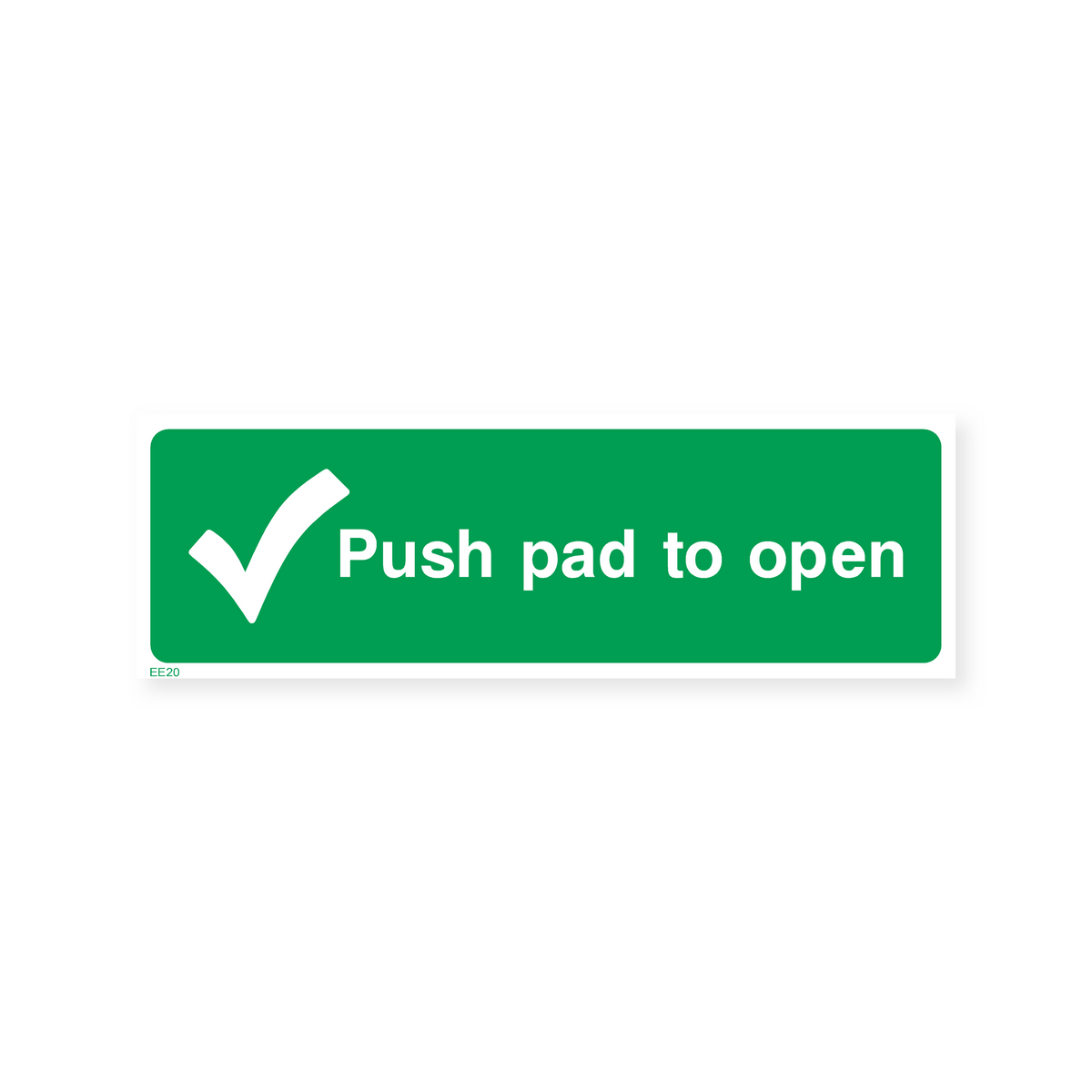 Push Pad to Open Sign – Safety Signs & Stickers
