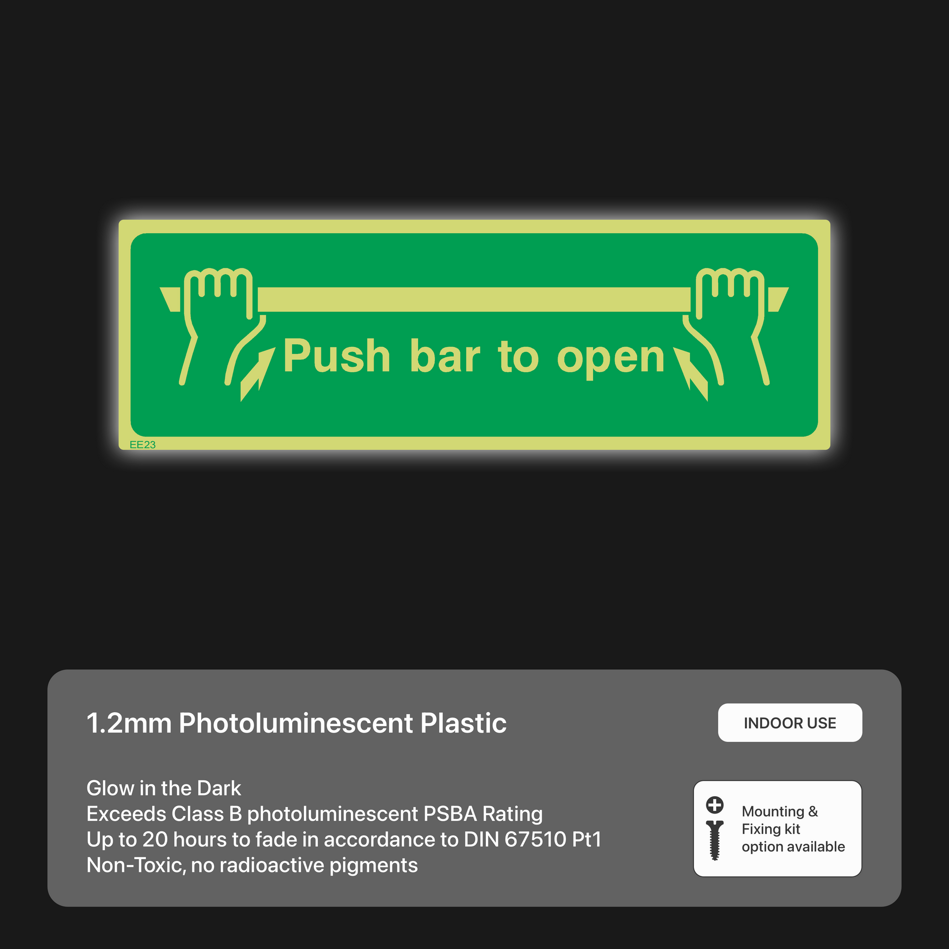 Push Bar to Open Sign – Safety Signs & Stickers