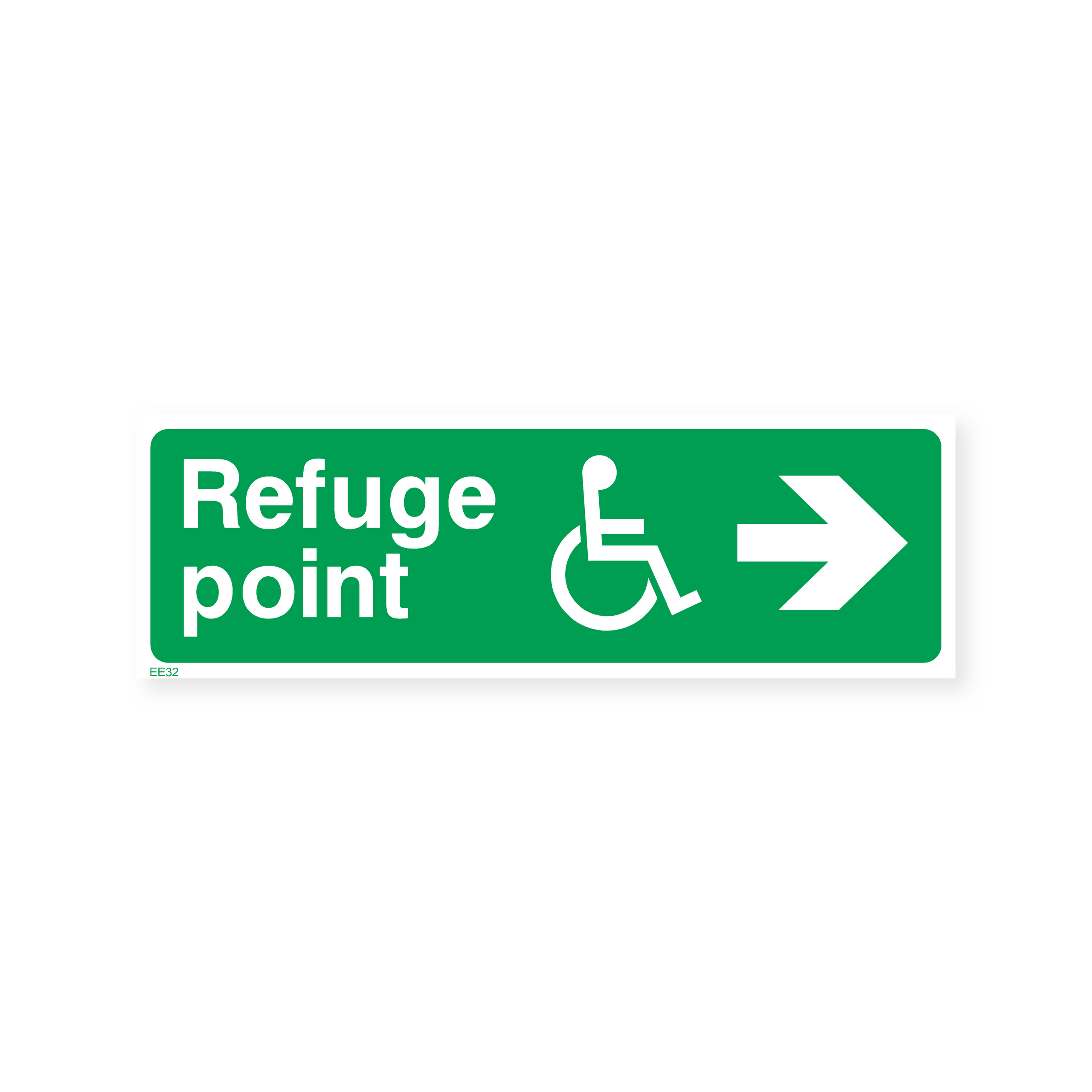 Refuge Point - Arrow Right Sign – Safety Signs & Stickers