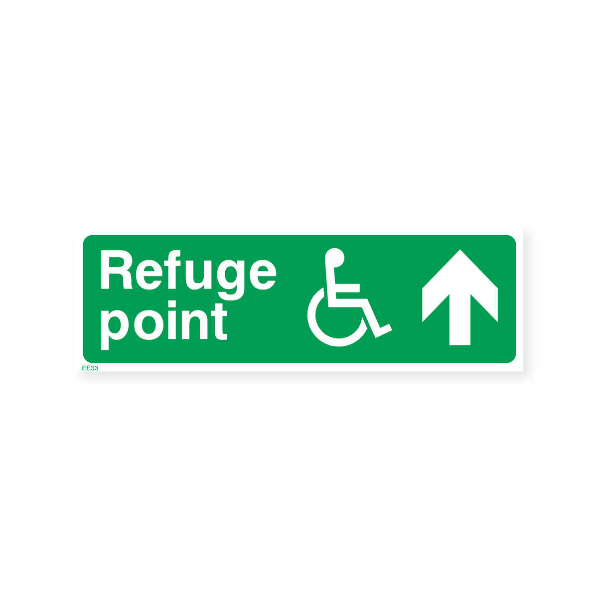 Refuge Point - Arrow Up Sign – Safety Signs & Stickers