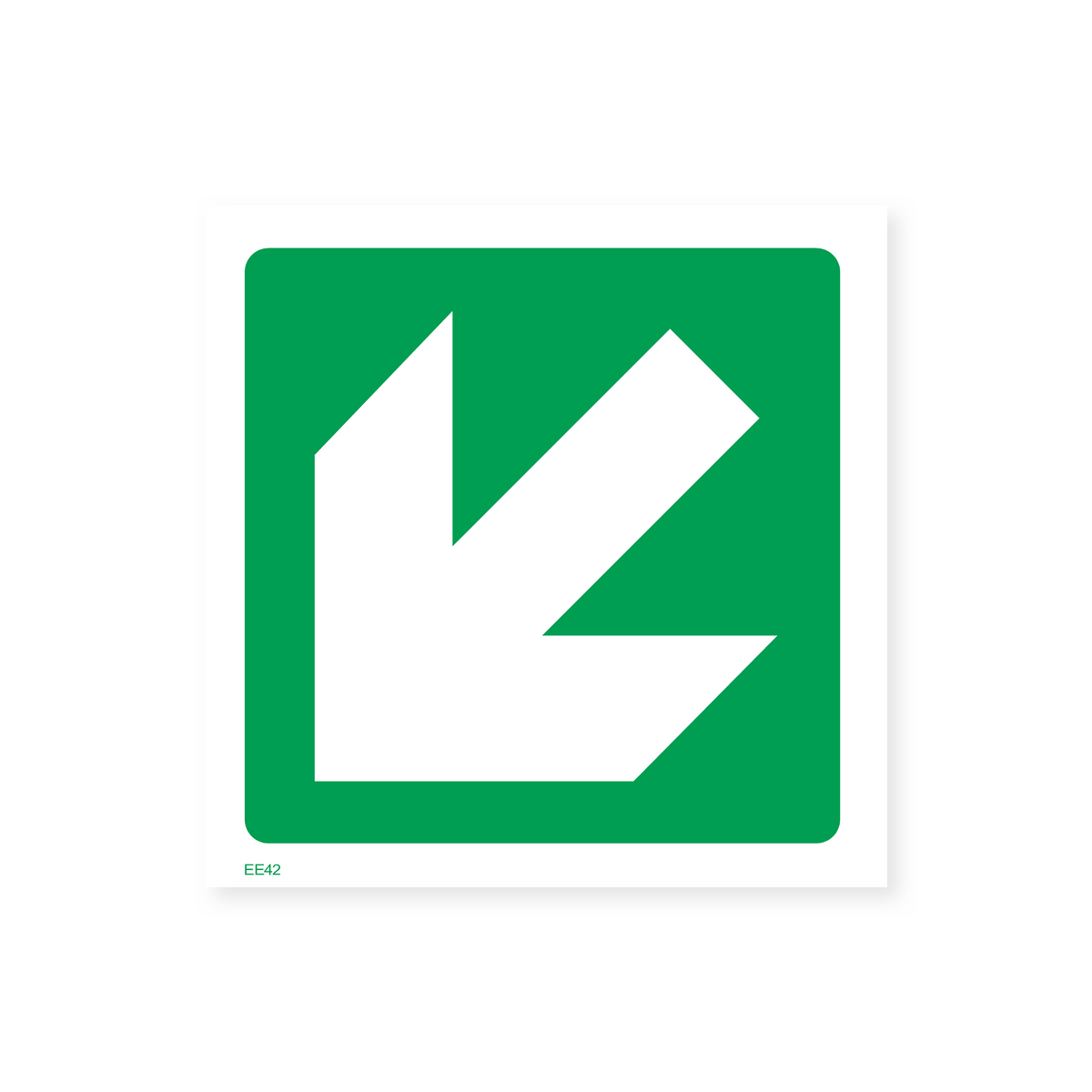 Green Arrow - Left Down Sign – Safety Signs & Stickers