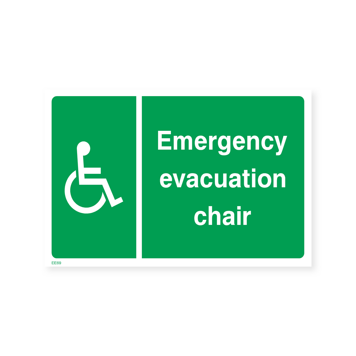 Emergency Evacuation Chair Sign – Safety Signs & Stickers