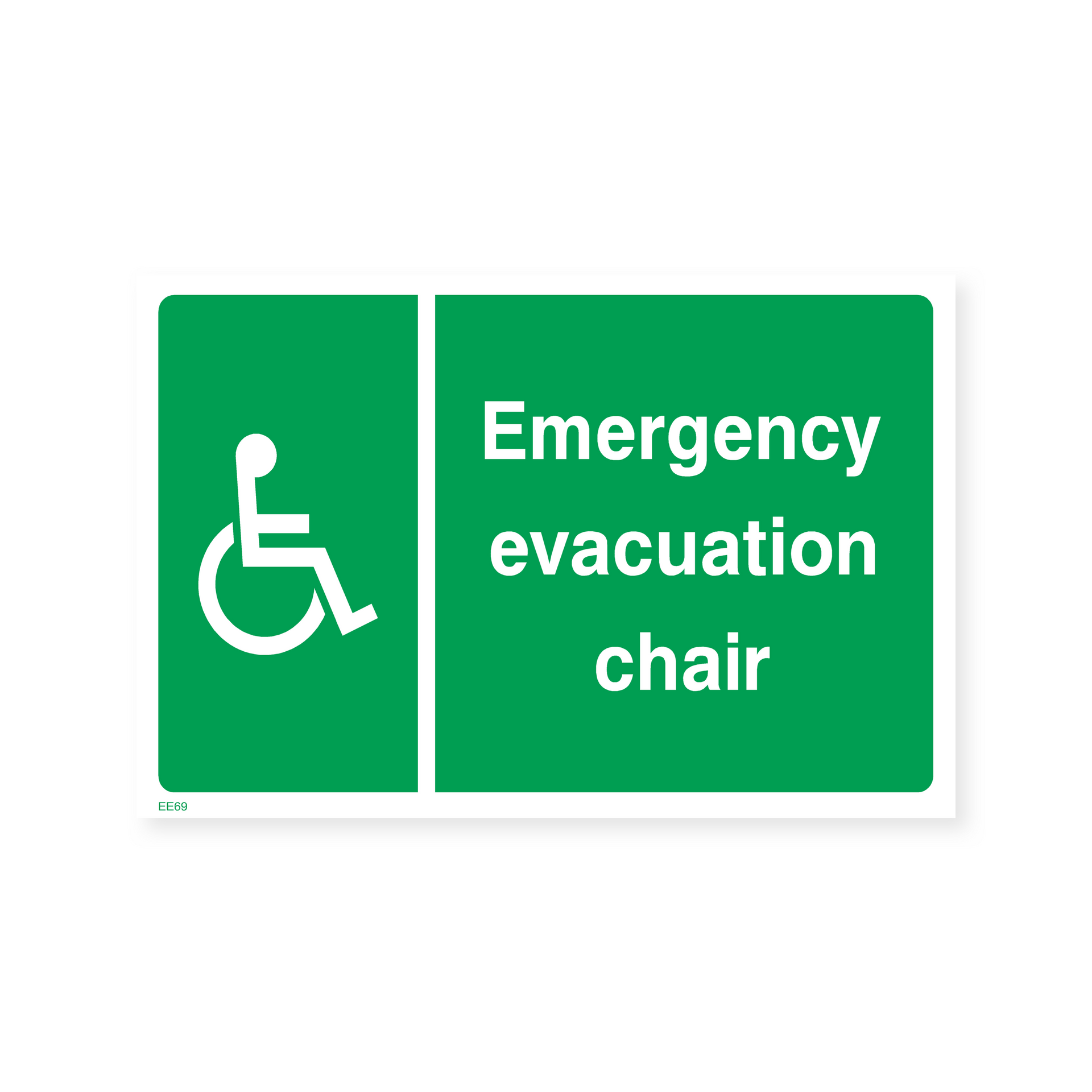 Emergency Evacuation Chair Sign – Safety Signs & Stickers