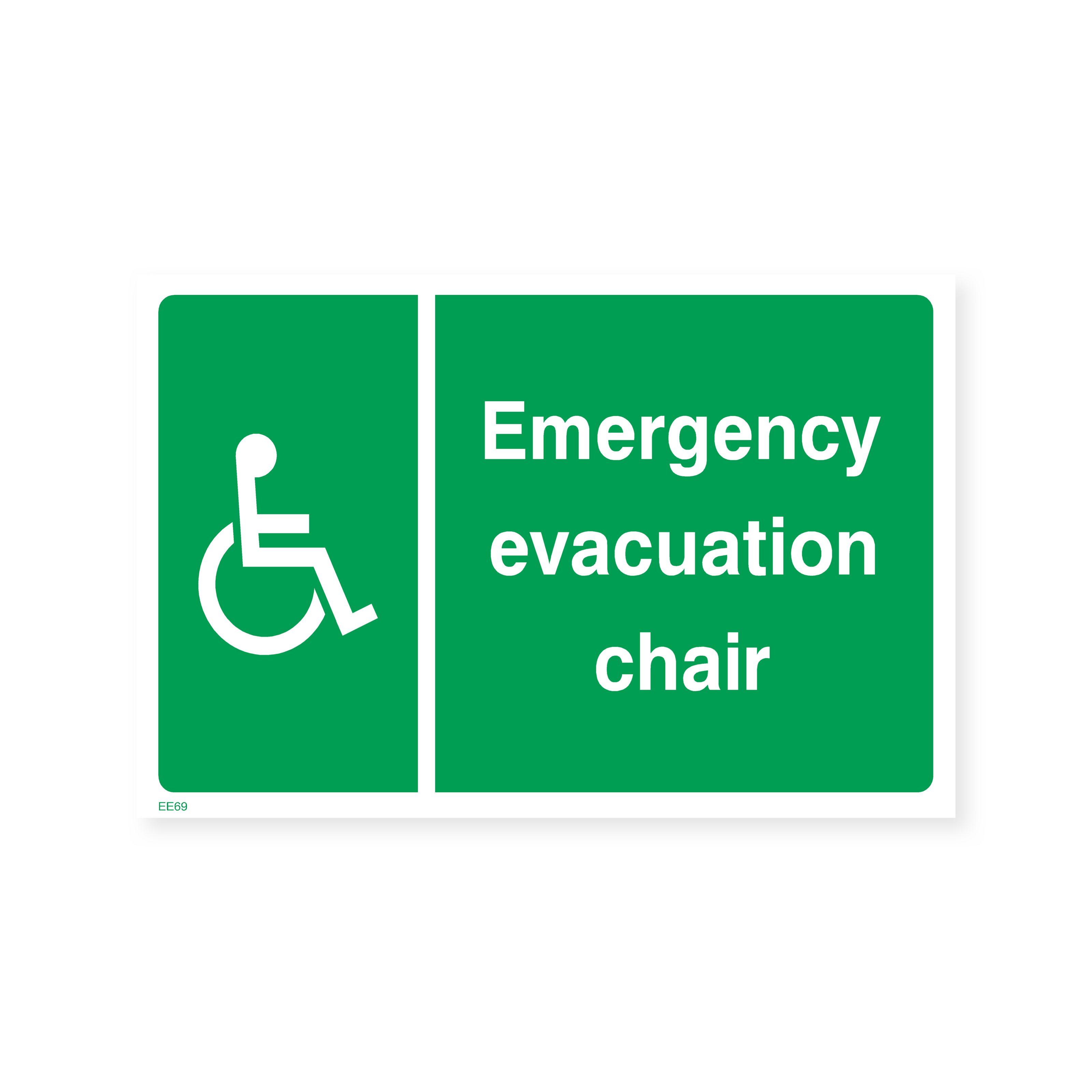 Emergency Evacuation Chair Sign – Safety Signs & Stickers