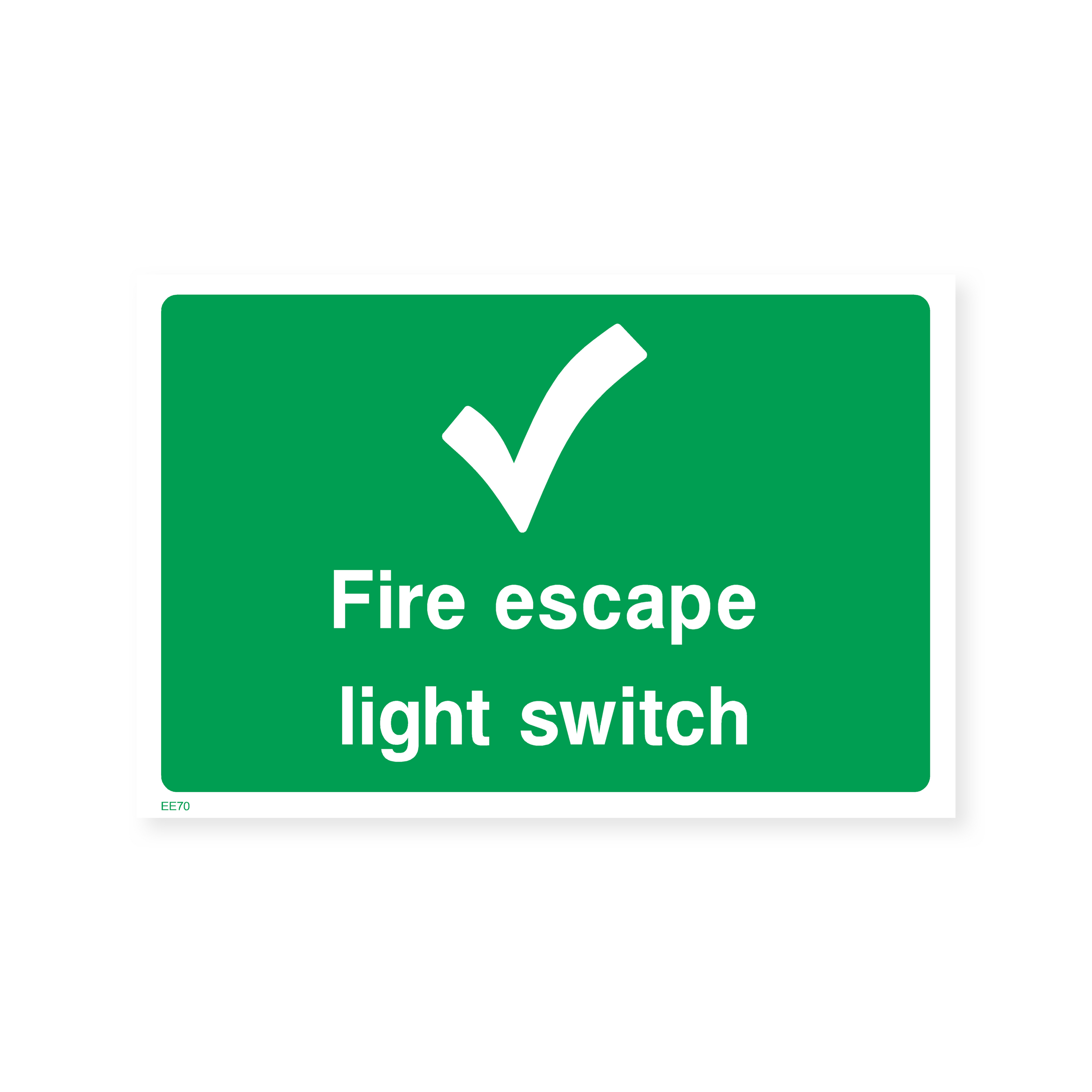Fire Escape Light Switch Sign – Safety Signs & Stickers