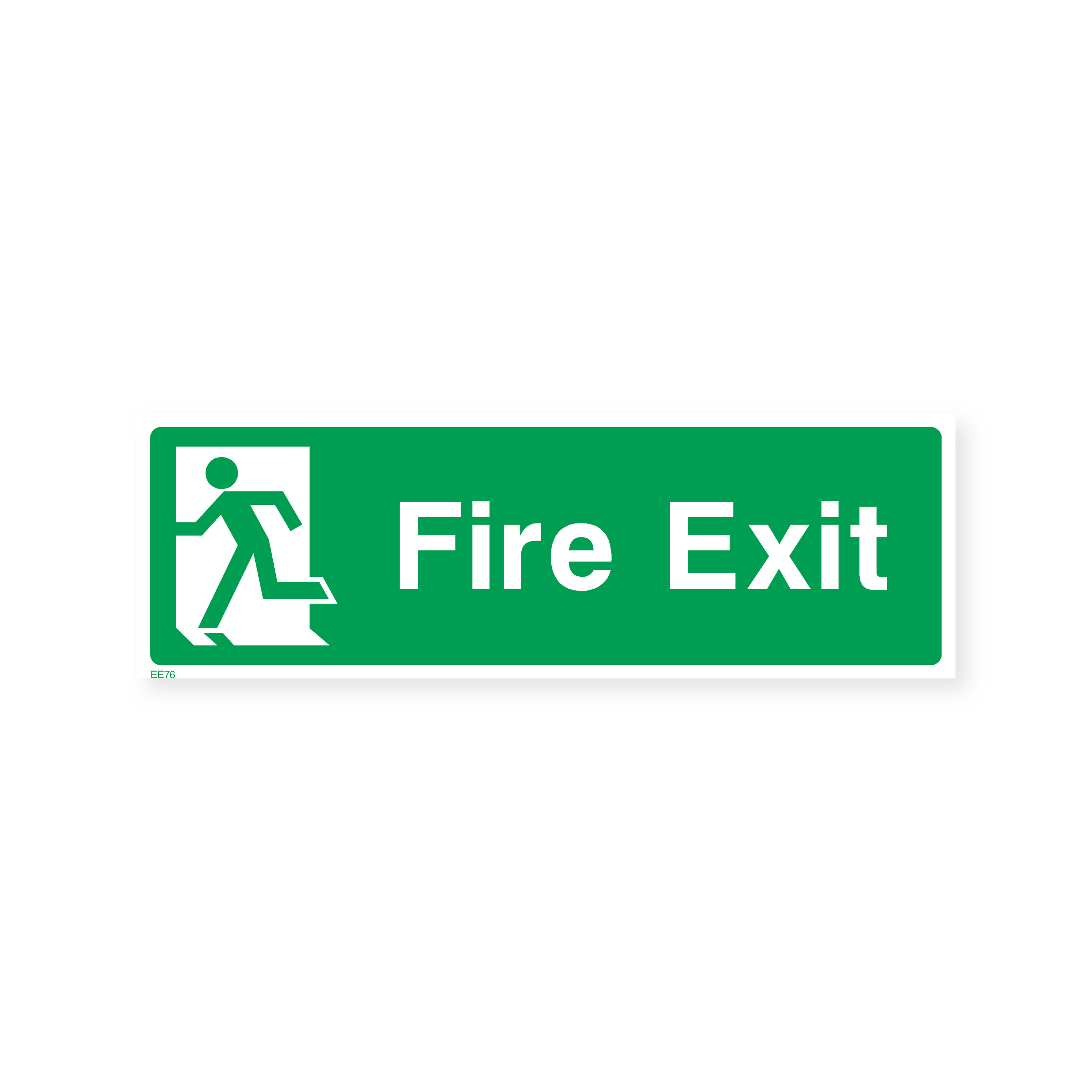 Fire Exit to Your Left Sign – Safety Signs & Stickers