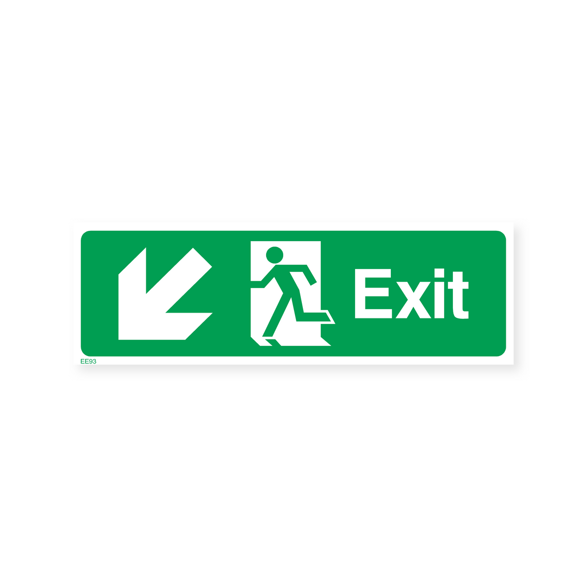 Exit Left Down Sign – Safety Signs & Stickers