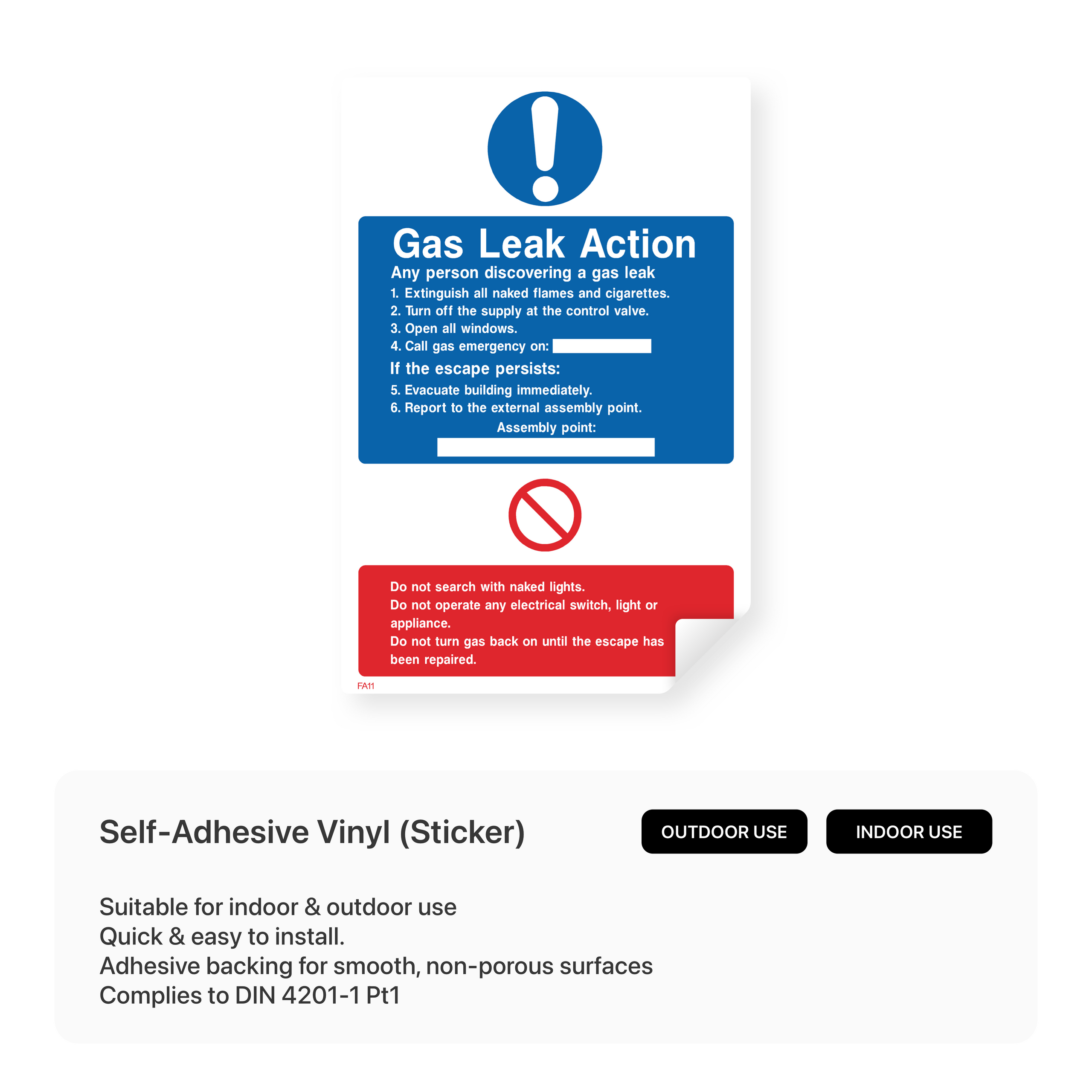 Fire Action – Safety Signs & Stickers