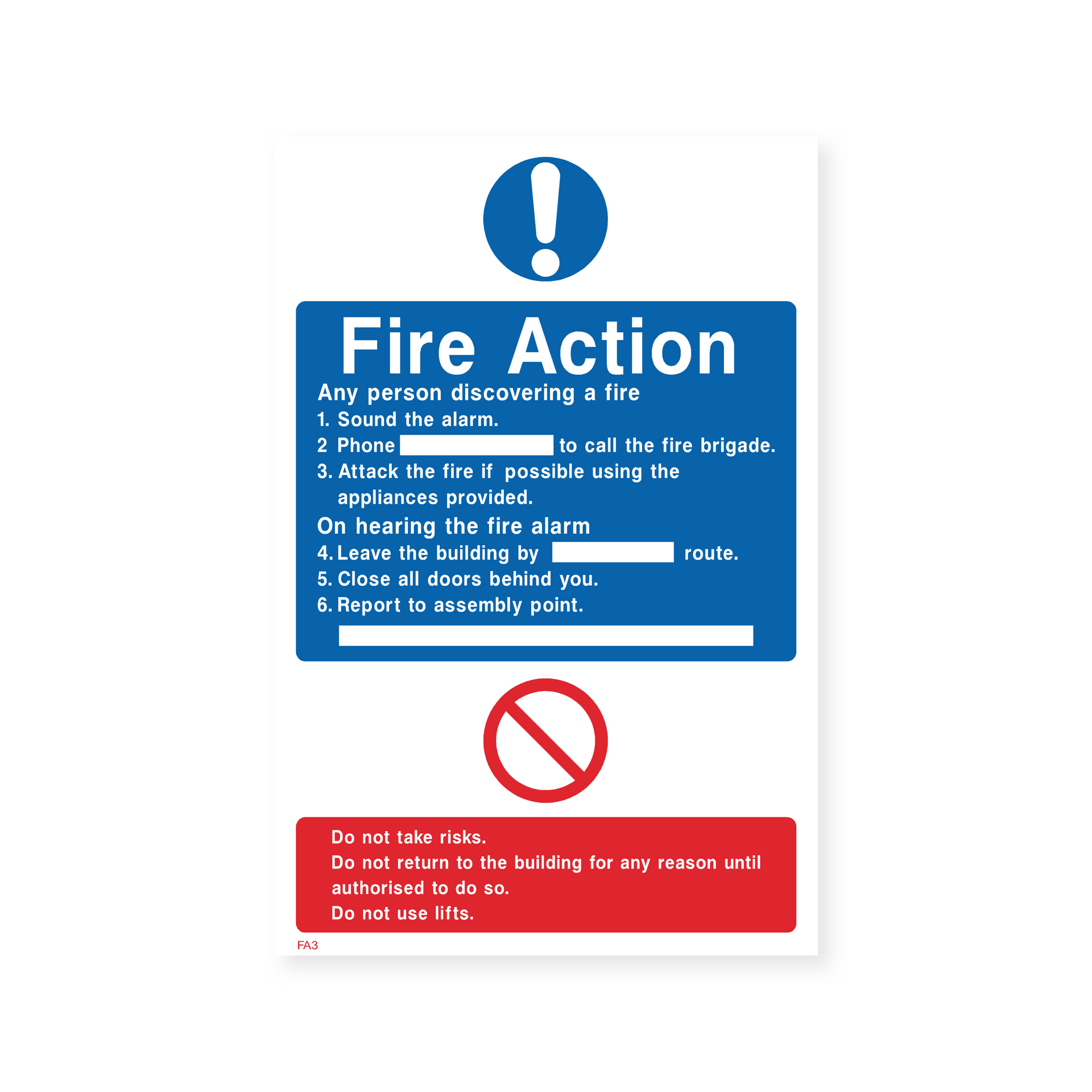 Fire Action - Sound the Alarm Sign – Safety Signs & Stickers