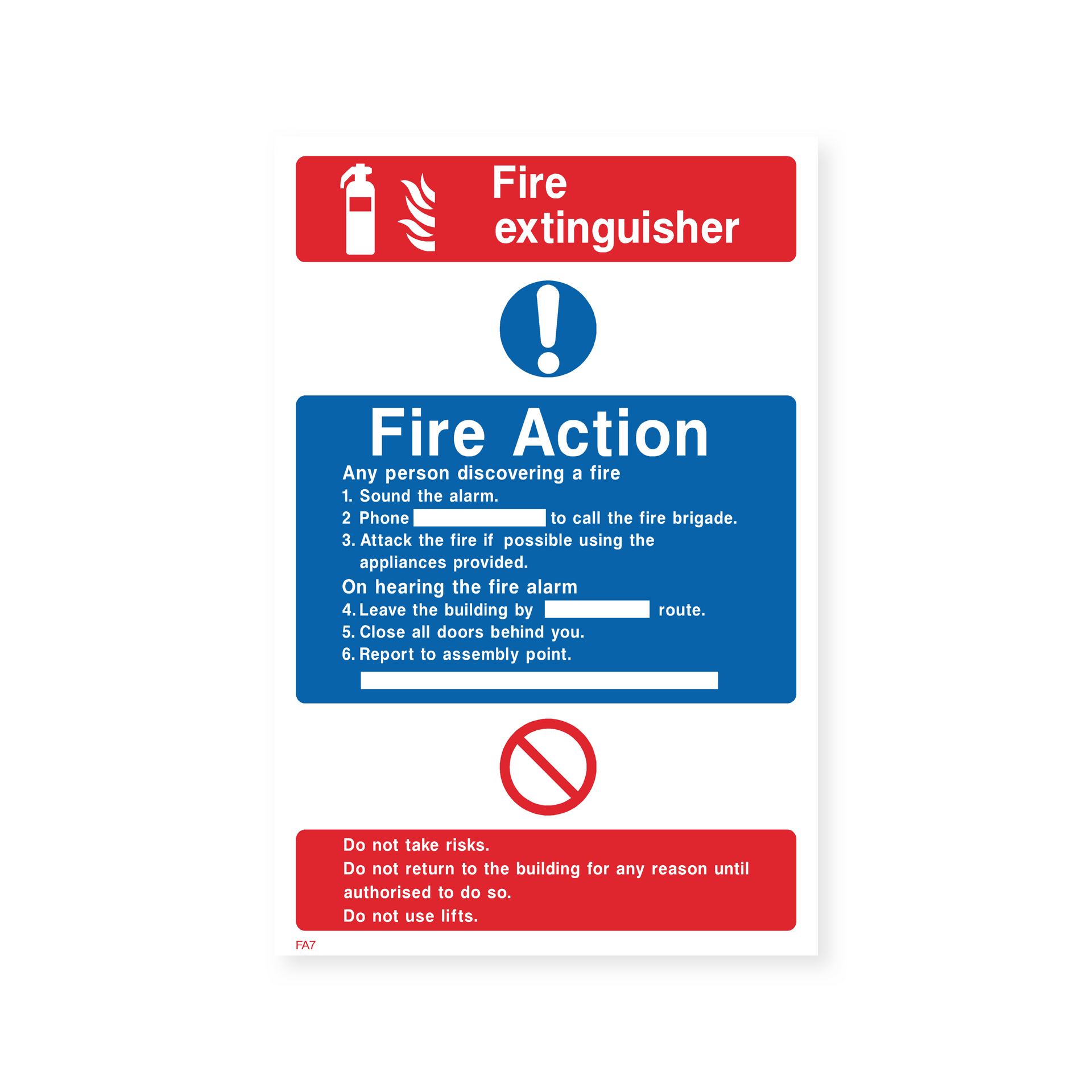 Fire Action – Safety Signs & Stickers