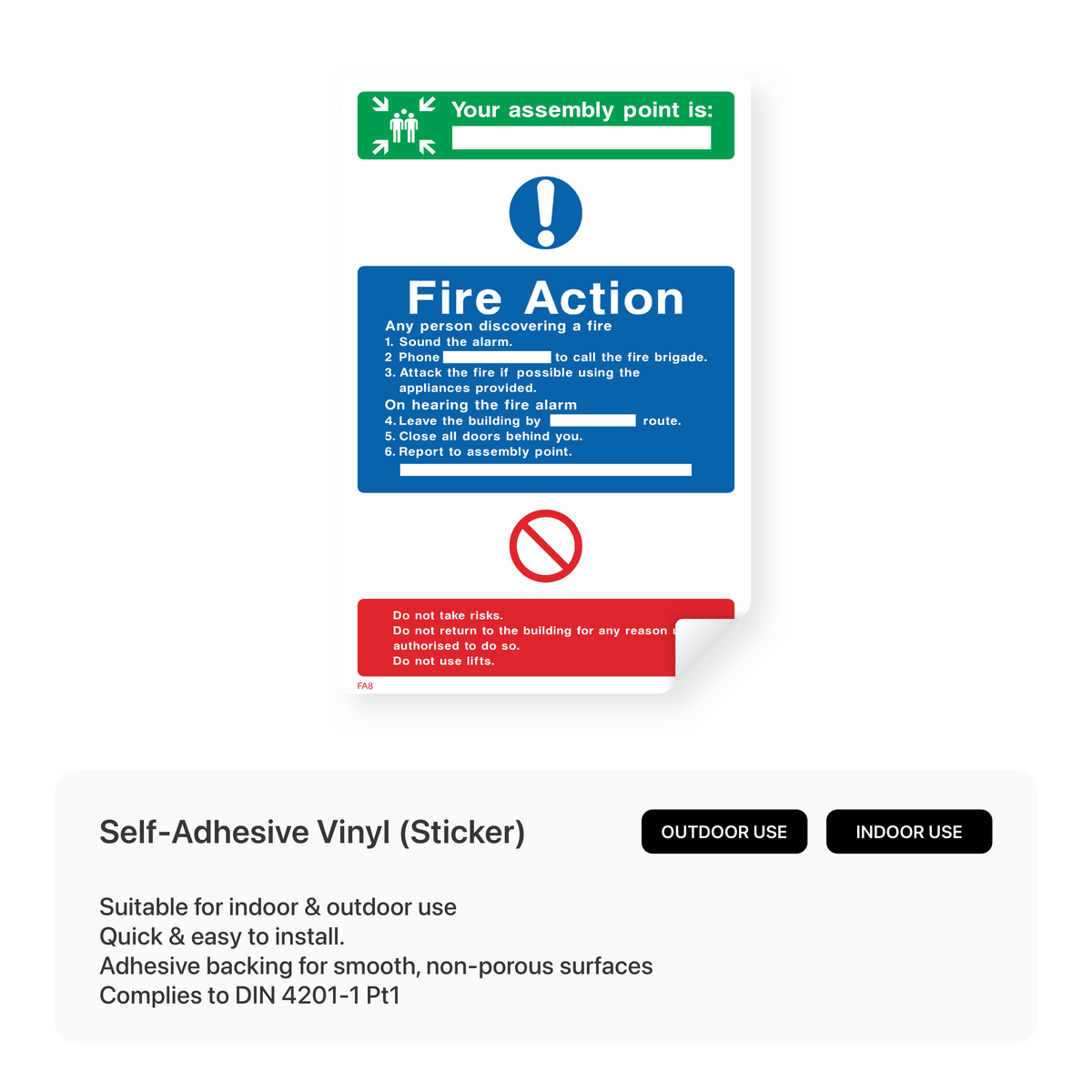 Your Assembly Point Is - Fire Action Sign – Safety Signs & Stickers
