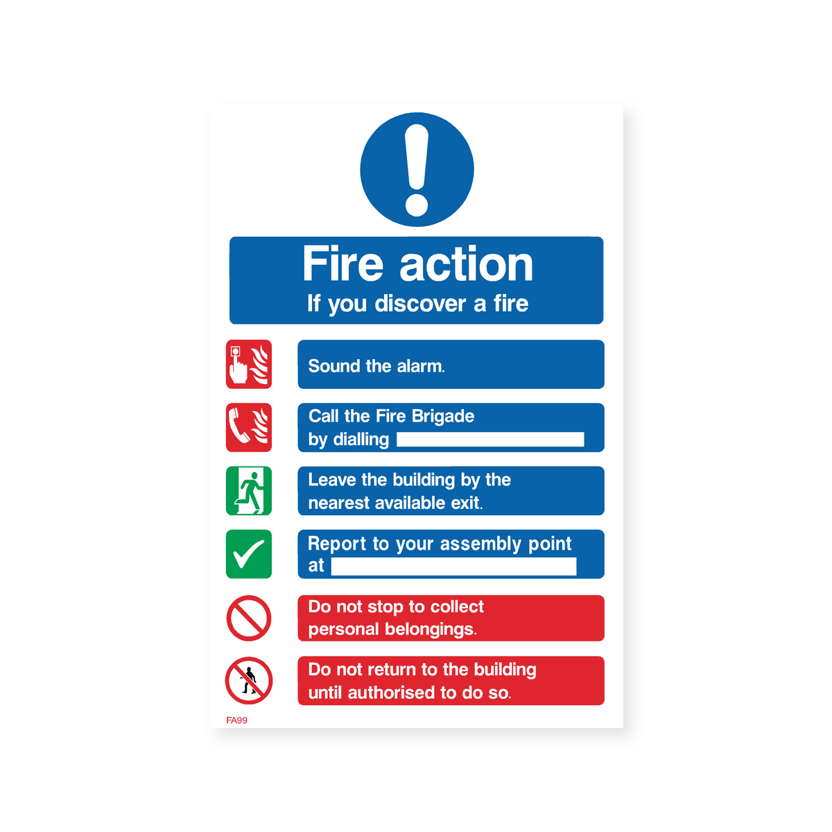 Fire Action - If You Discover a Fire Sign – Safety Signs & Stickers