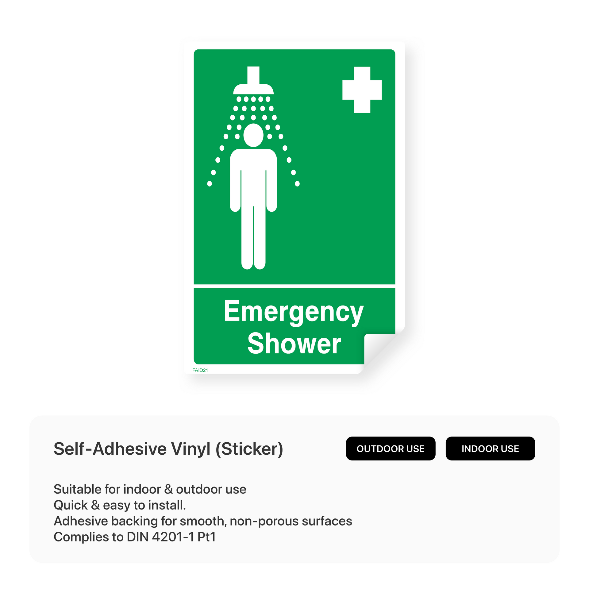 Emergency Shower Sign – Safety Signs & Stickers
