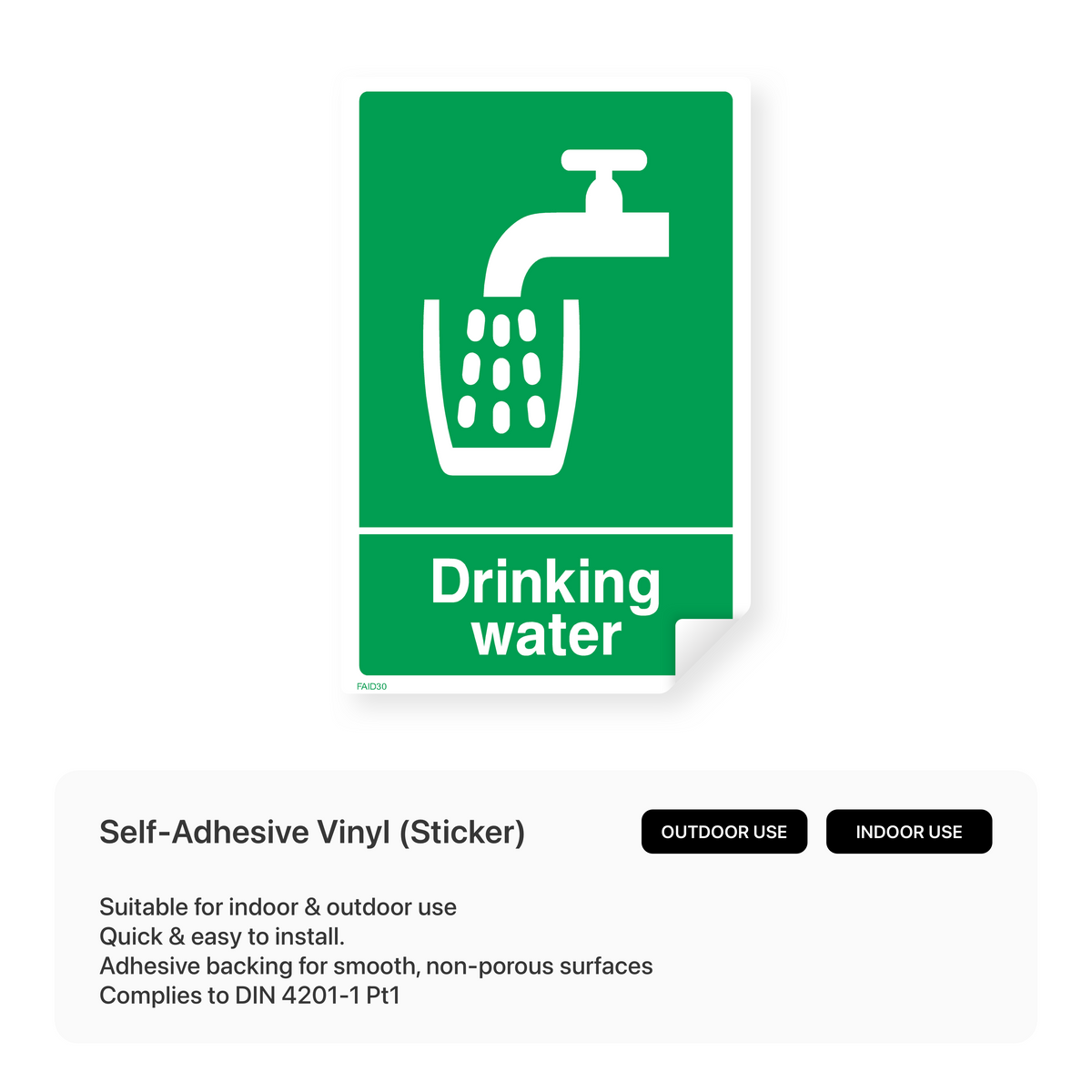 Drinking Water Sign – Safety Signs & Stickers