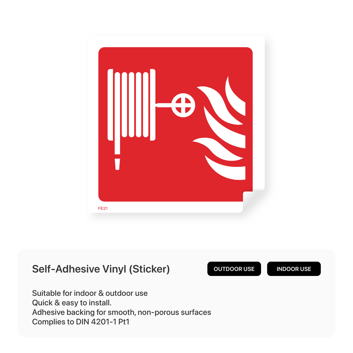 Fire Hose Symbol Sign – Safety Signs & Stickers
