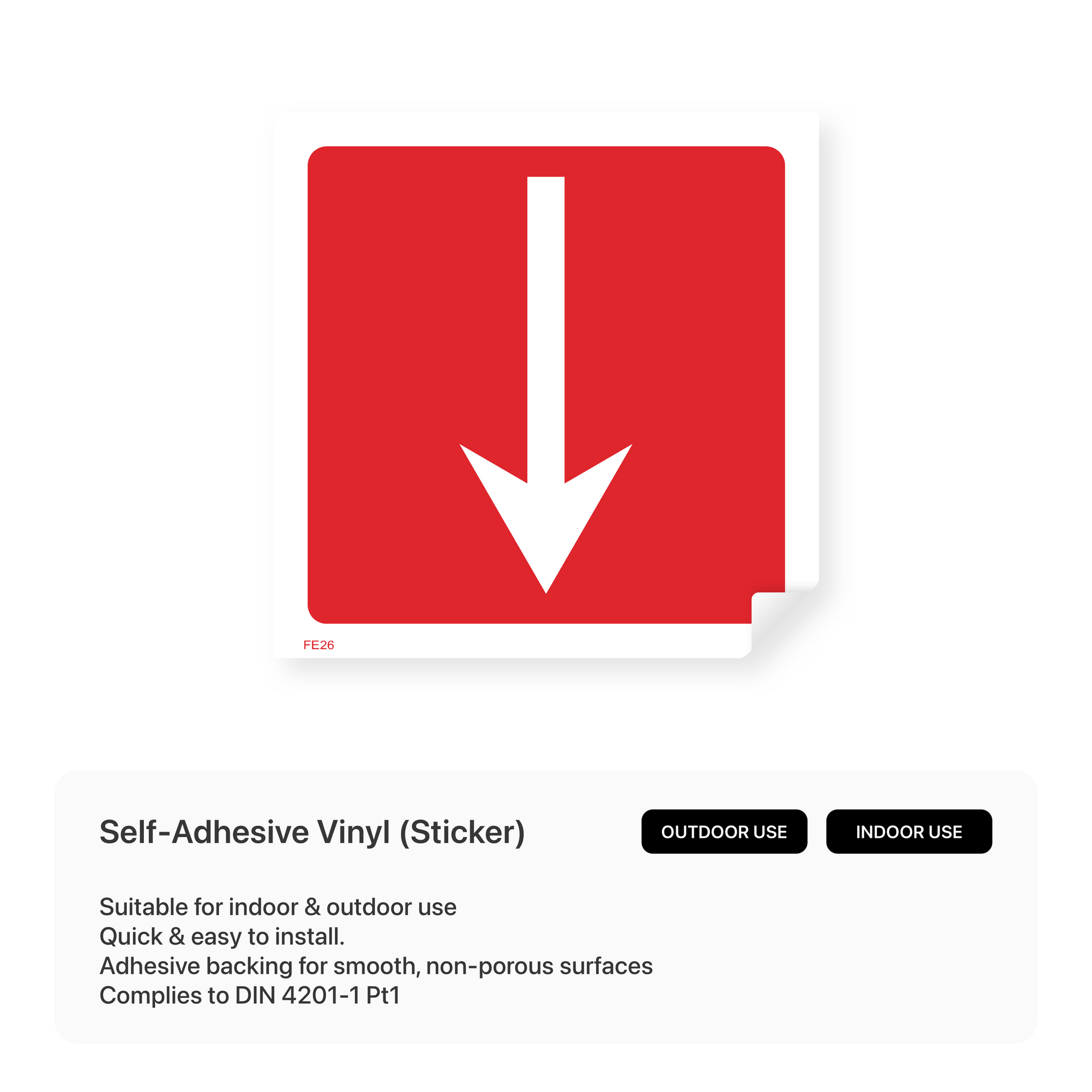 Arrow Down Sign – Safety Signs & Stickers