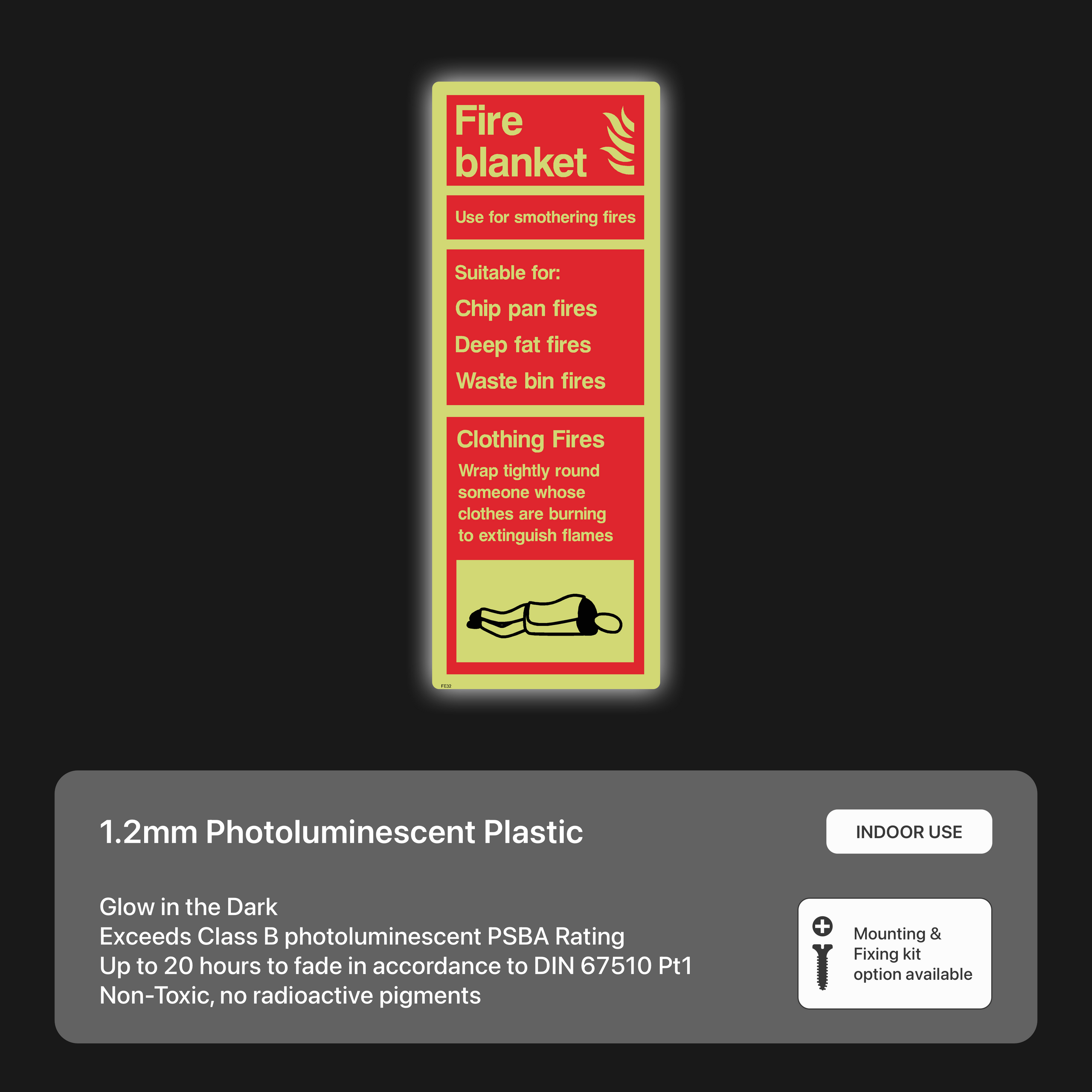 Fire Extinguisher ID - Fire Blanket Sign – Safety Signs & Stickers