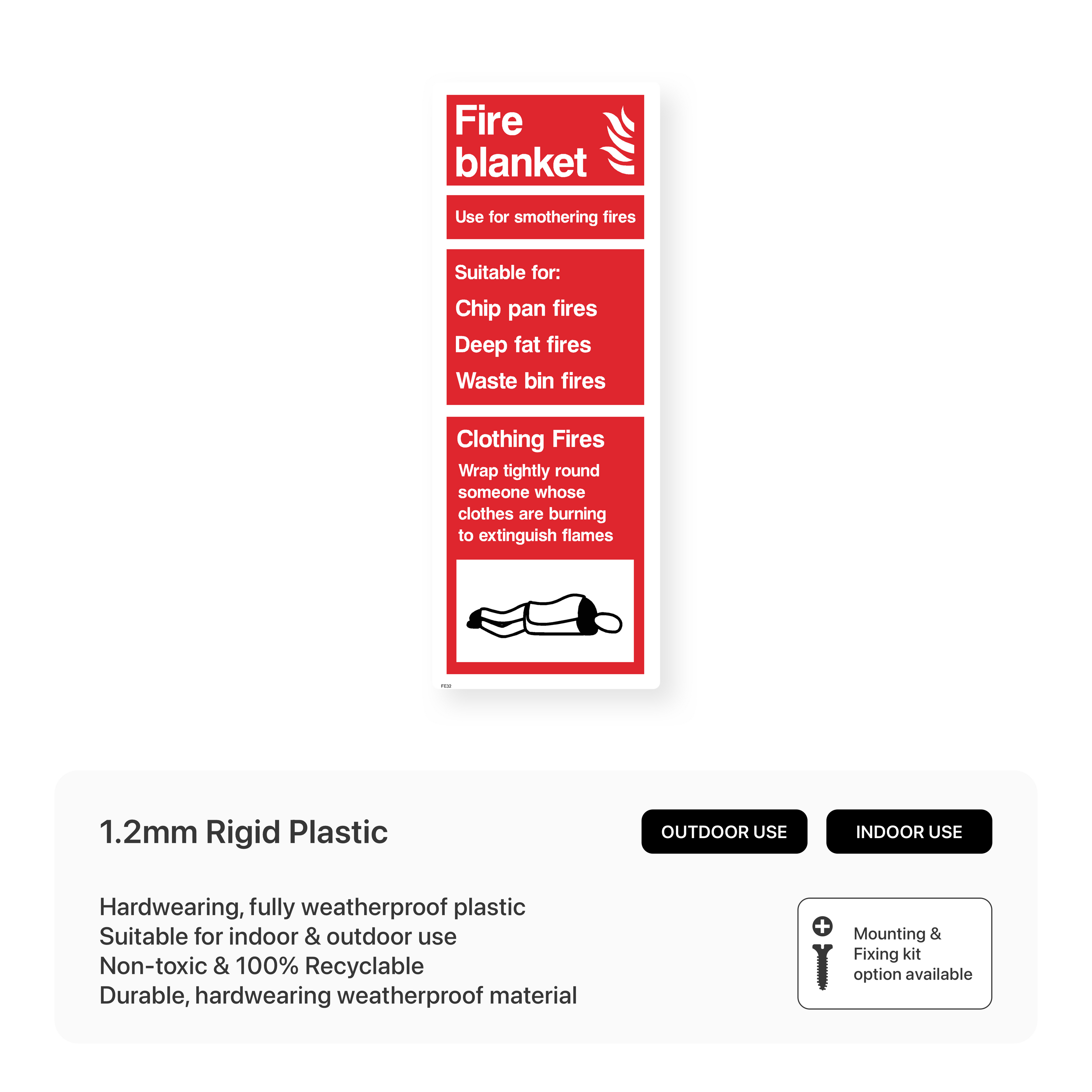 Fire Extinguisher ID - Fire Blanket Sign – Safety Signs & Stickers