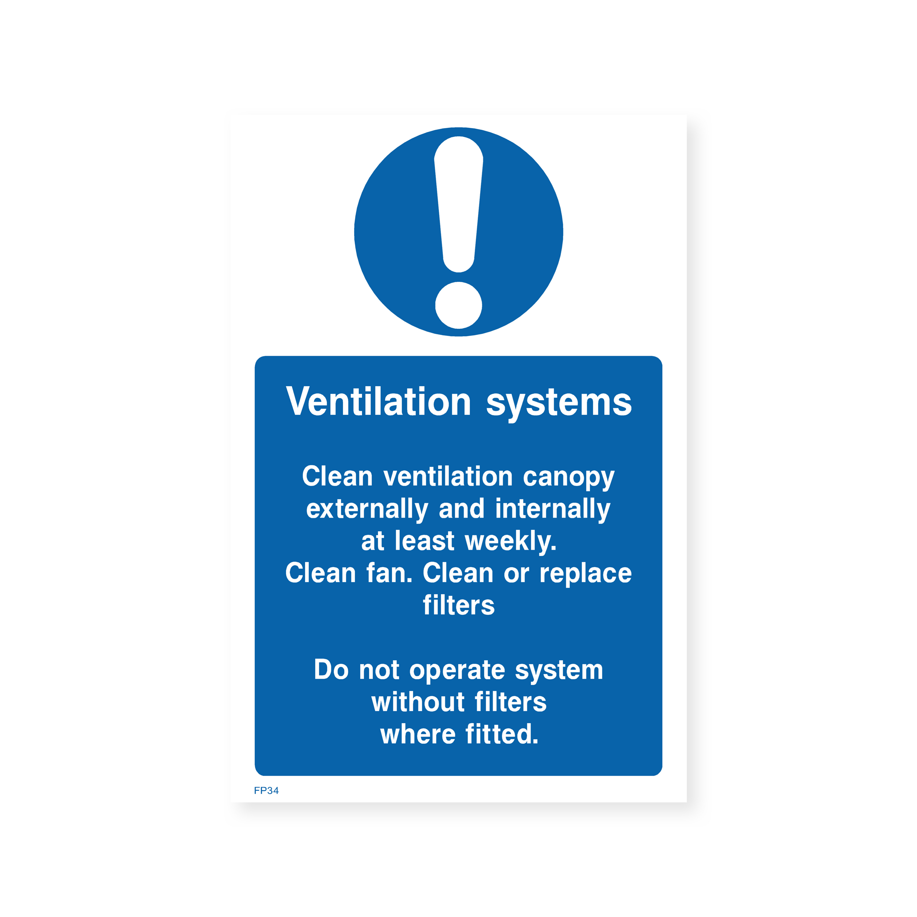 Ventilation Systems Sign – Safety Signs & Stickers