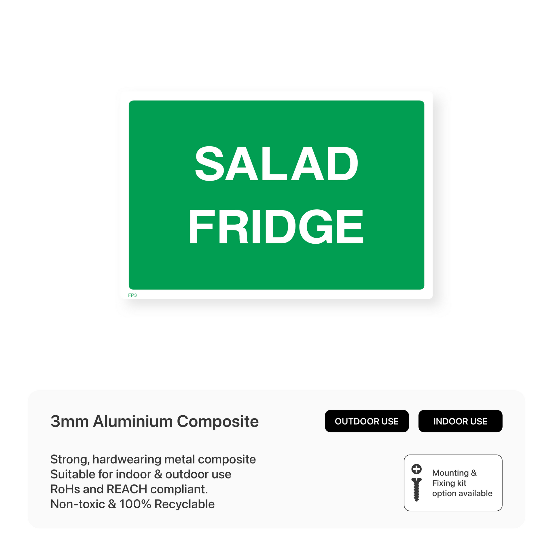 Salad Fridge Sign – Safety Signs & Stickers
